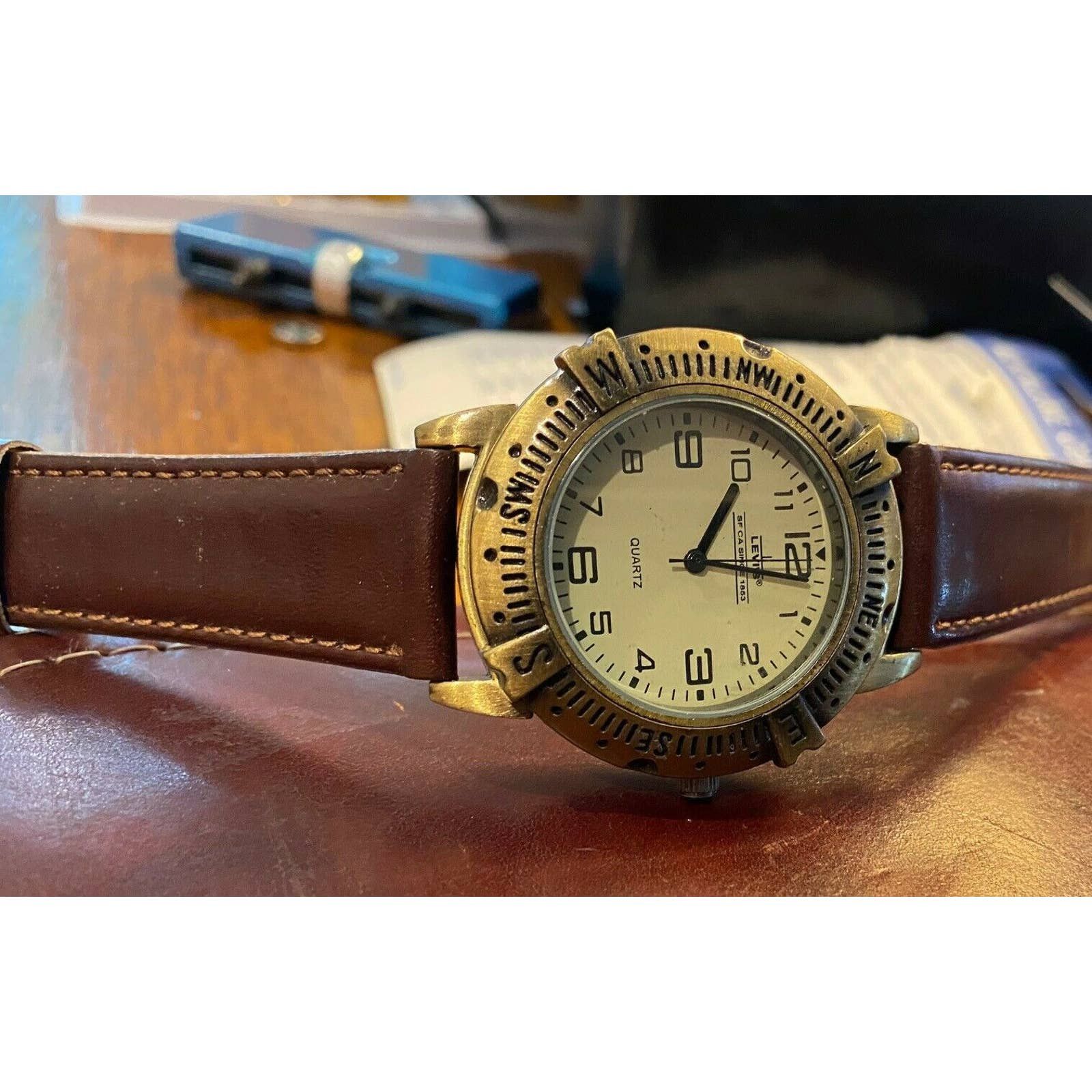 Levi's VTG 40mm Brushed Metal Tone Levi Strauss & Co Watch, LEVU305 ...