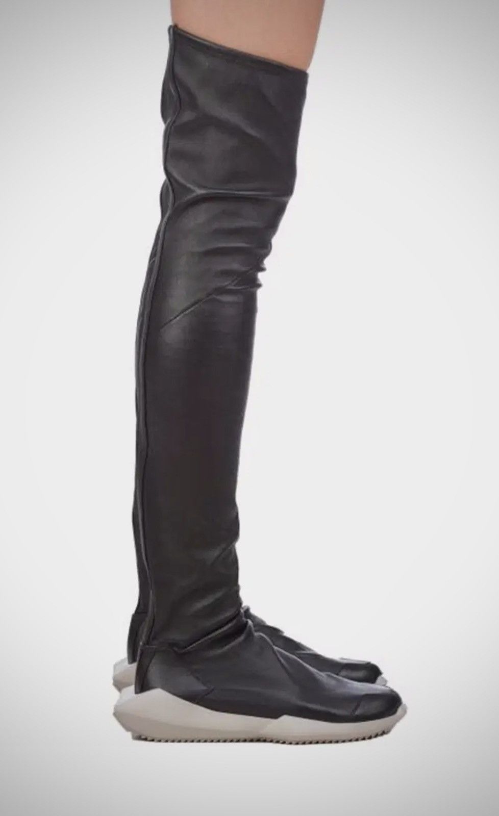 Adidas × Raf Simons Leather tech runner boots | Grailed