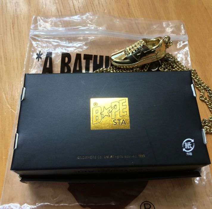 Bape NEW Bape Exclusive Bapesta Gold Chain | Grailed