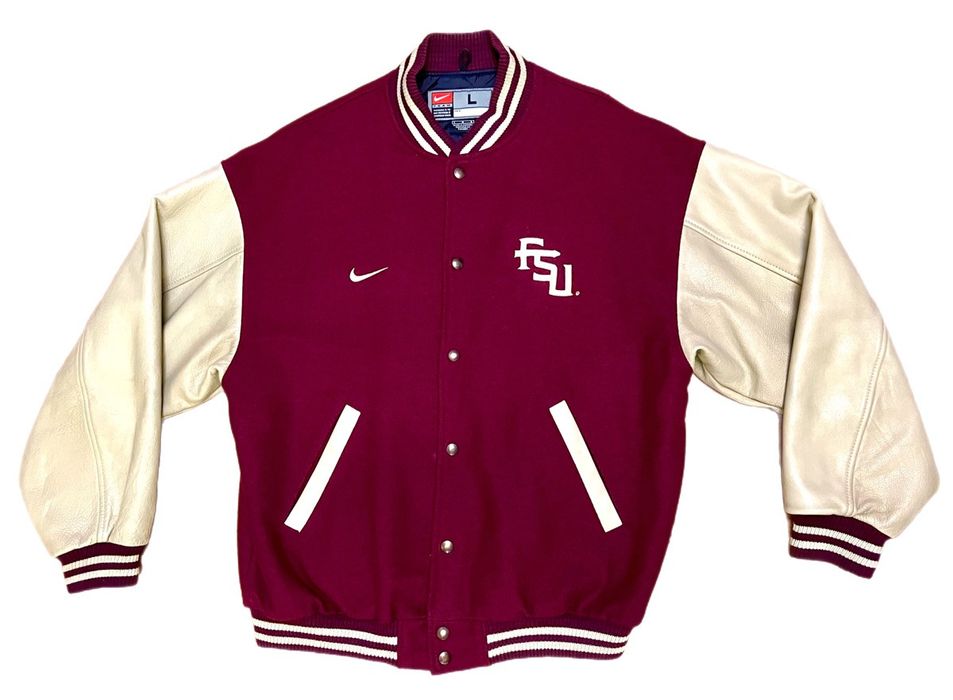 Nike Vintage Florida State Seminoles FSU Nike Wool Leather Jacket | Grailed
