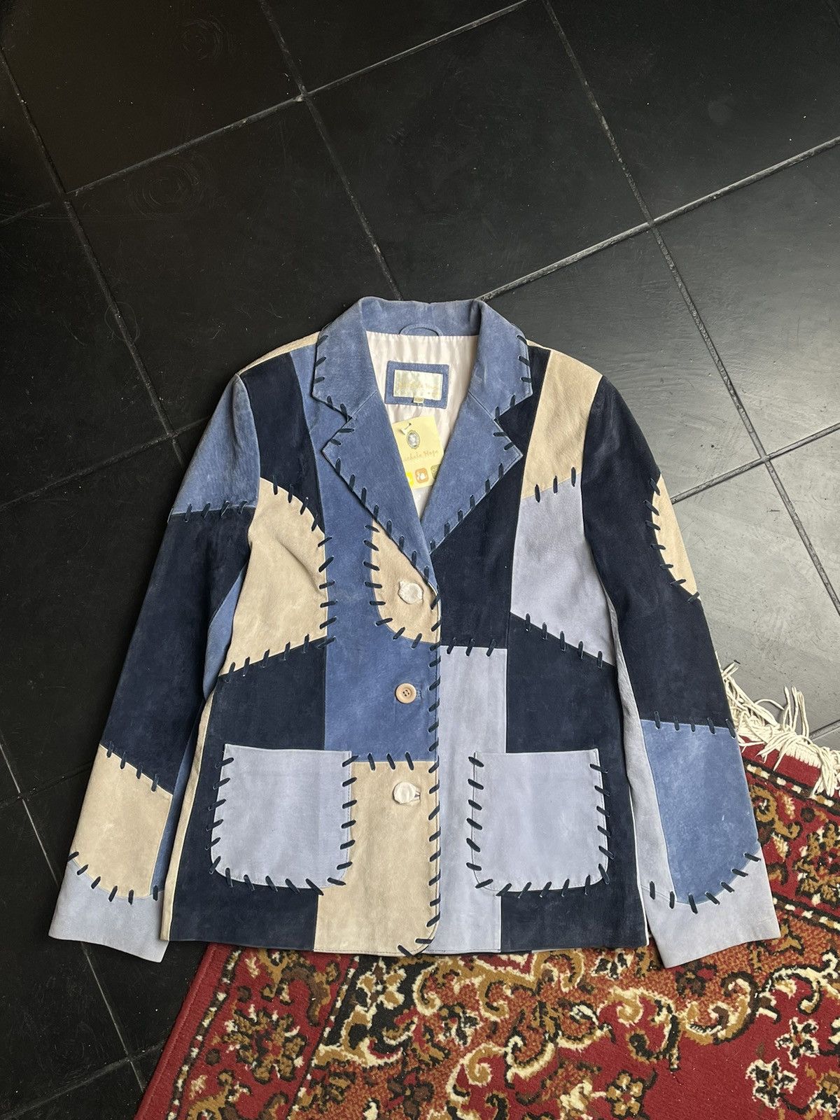 Genuine Leather × Leather Jacket × Vintage Vintage Patchwork Leather ...