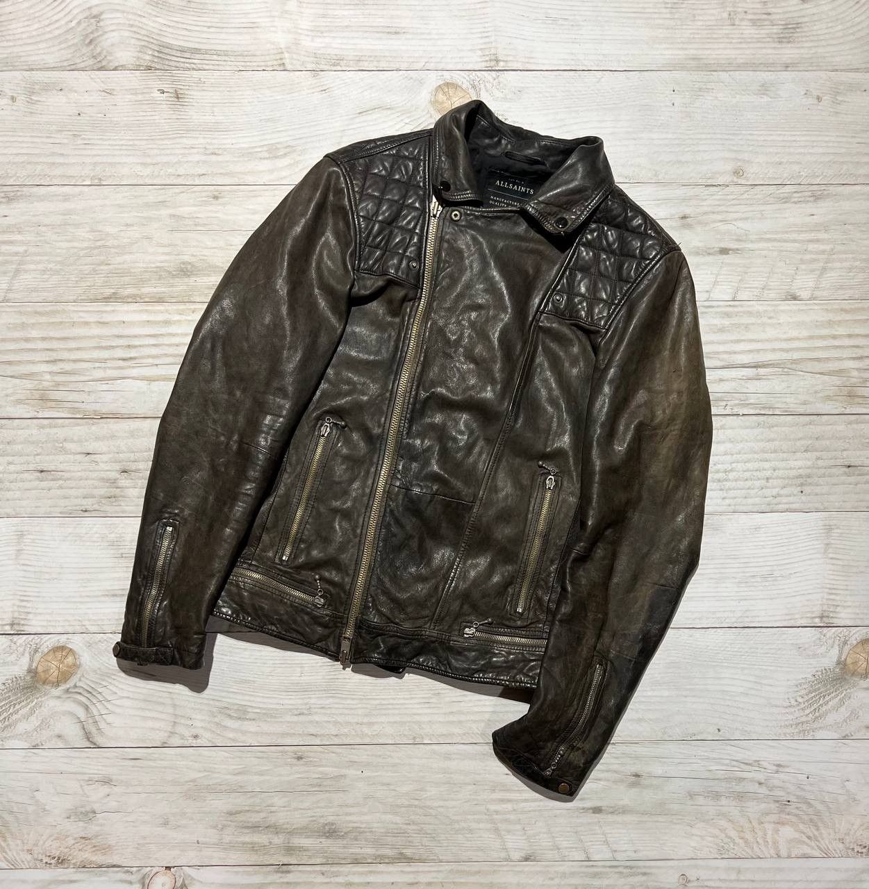 Allsaints × Japanese Brand × Vintage Vintage Allsaints Leather Biker ...