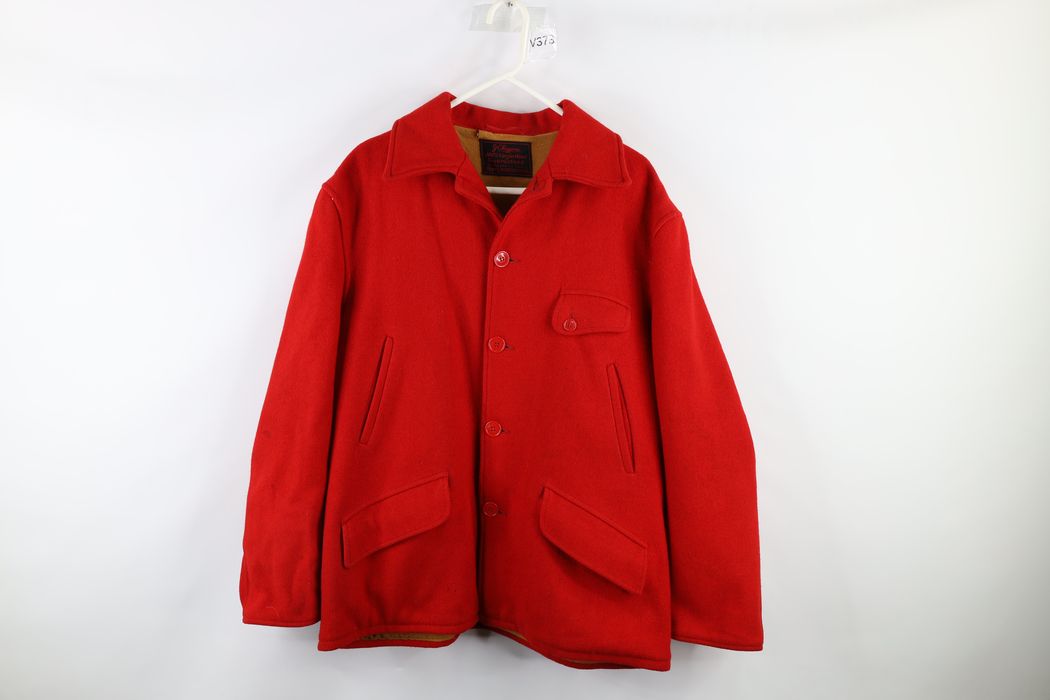 Vintage Vintage 50s Streetwear Chamois Cloth Wool Jacket Red USA | Grailed