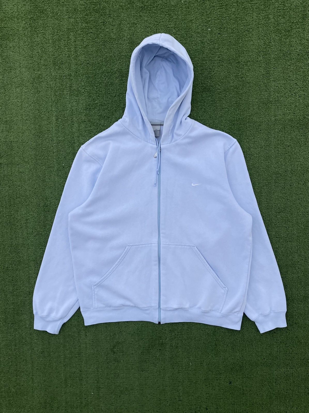 Nike × Vintage Vintage Baby Blue Zip Hoodie Nike from 00s | Grailed