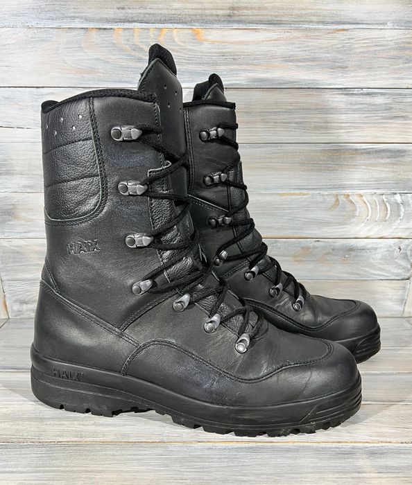 Leather Haix High Walker Gore-Tex Combat Tactical Men's Boots Black ...