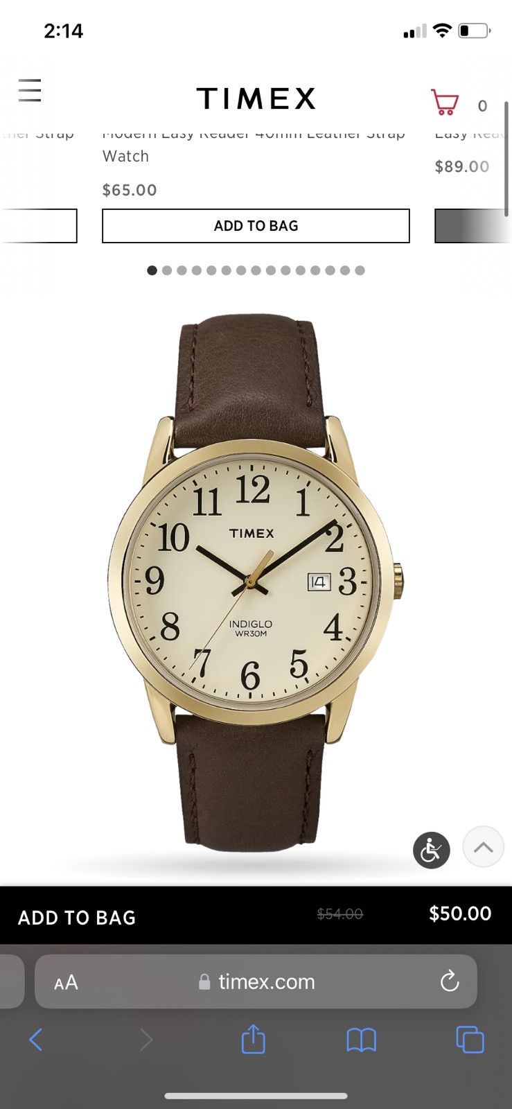 Timex Timex Gold Leather Analogue Watch | Grailed