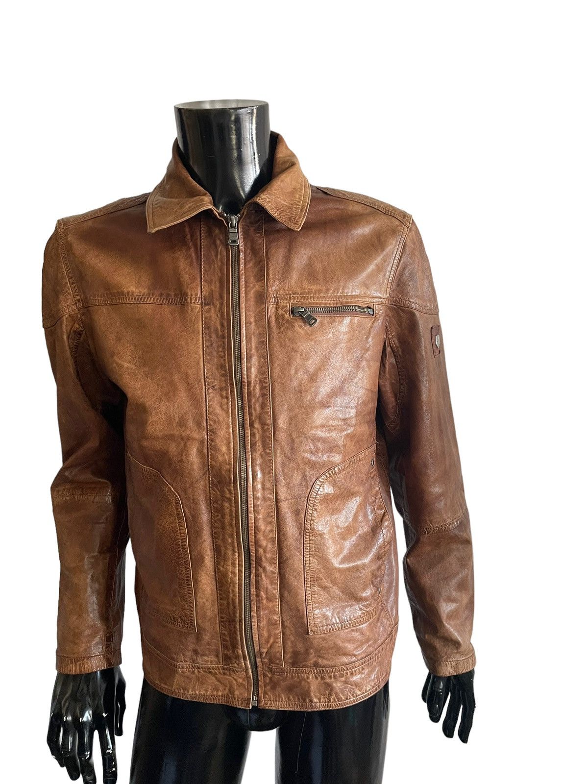 Milestone Milestone Urban Mens Brown Leather Soft Leather Jacket | Grailed