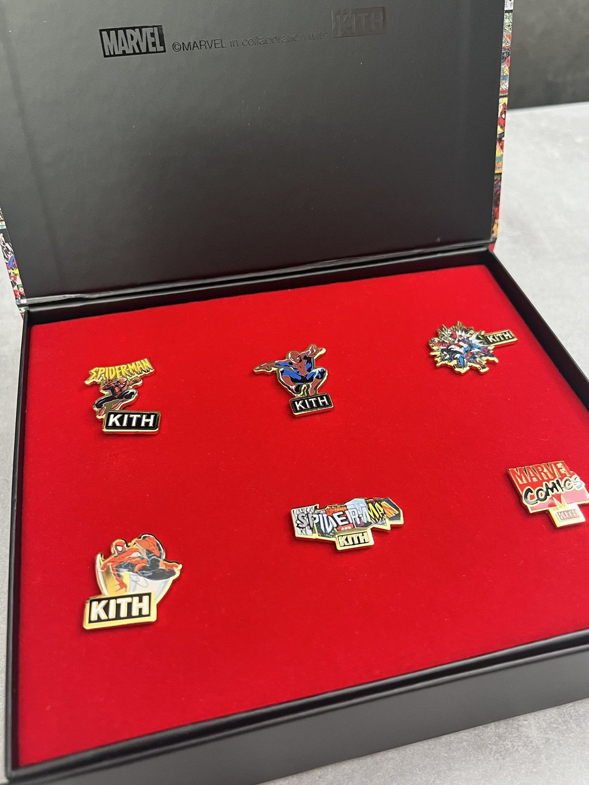 Disney × Kith × Marvel Comics Kith X Spider-Man Enamel Pin Set - Multi ...