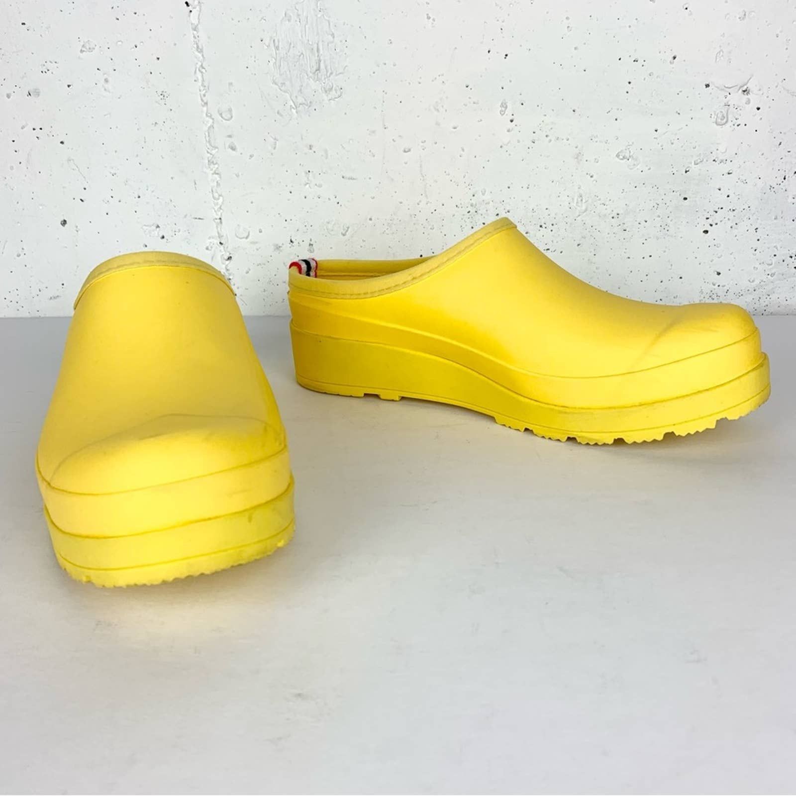Hunter Hunter Play Original Platform Rubber Mule Clogs Yellow | Grailed