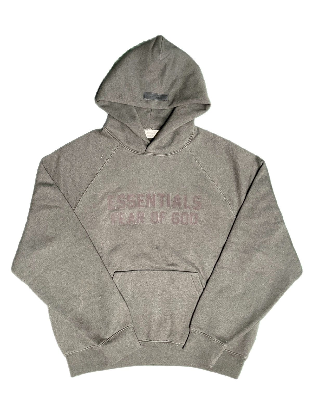 Fear of God FOG Essentials Off Black Hoodie | Grailed