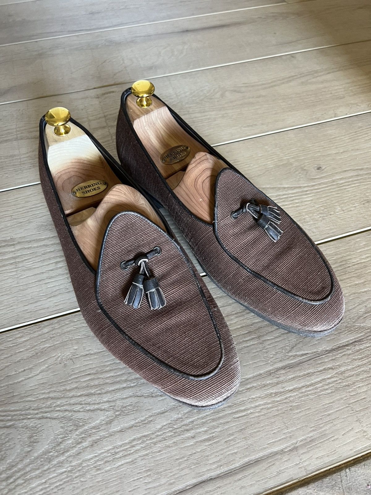 Rubinacci Marphy Tassel Belgian Style Loafer In Juta Canvas Tobacco 45 ...