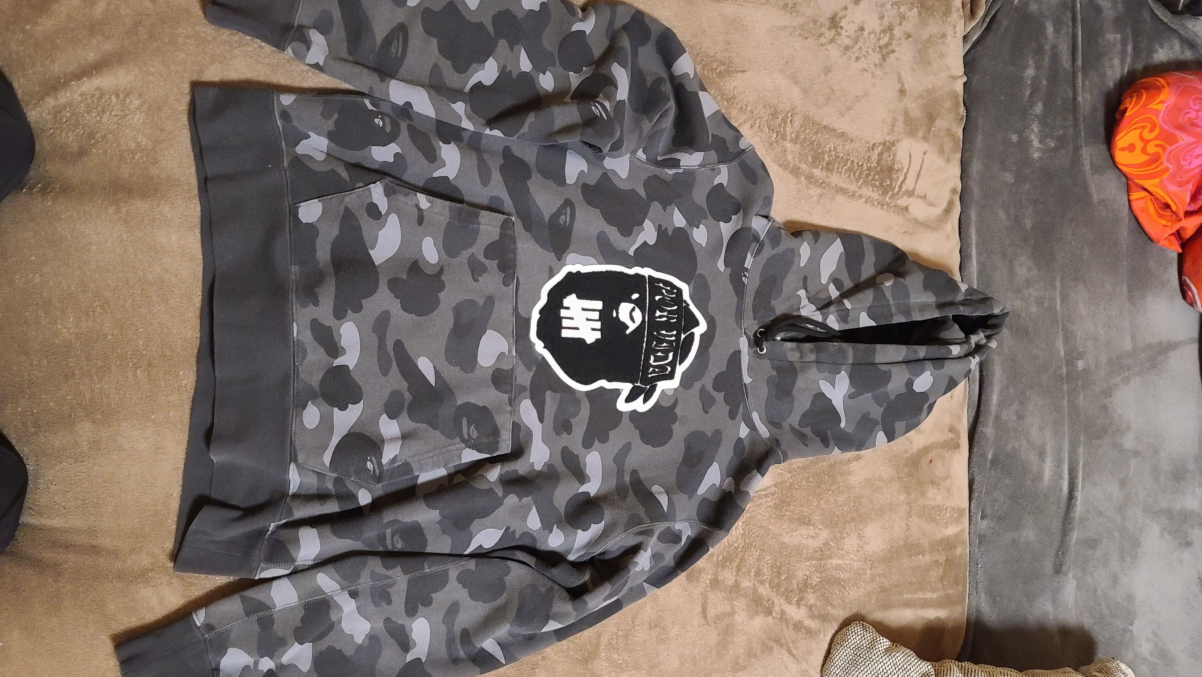 Bape × Undefeated Bape X Undefeated Hoodie black | Grailed