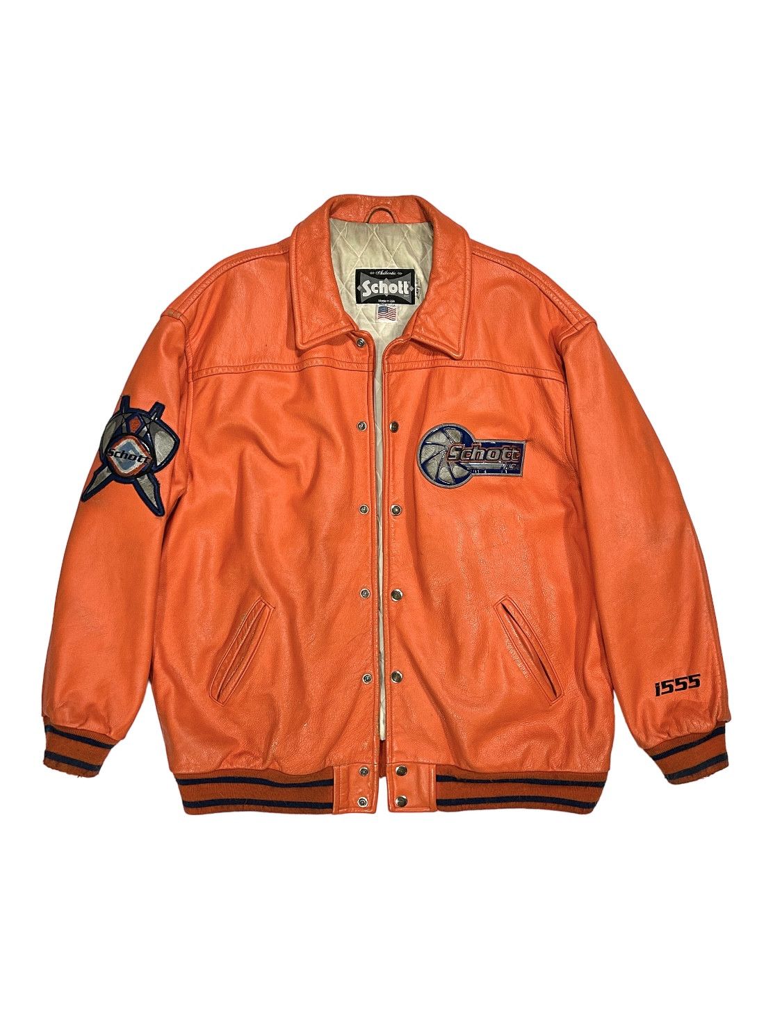 Schott [4XL] Vintage Leather Varsity Jacket | Grailed