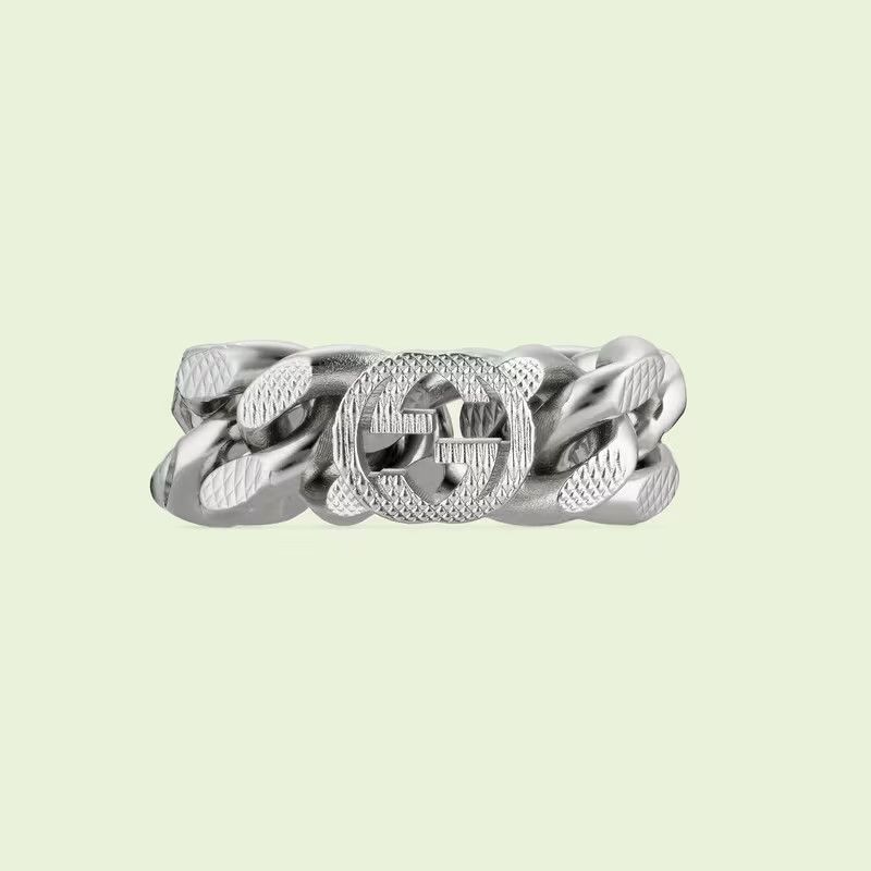Clear Metals × Gucci × Jewelry GUCCI RING GG LOGO JEWELRY GOLD SILVER ...