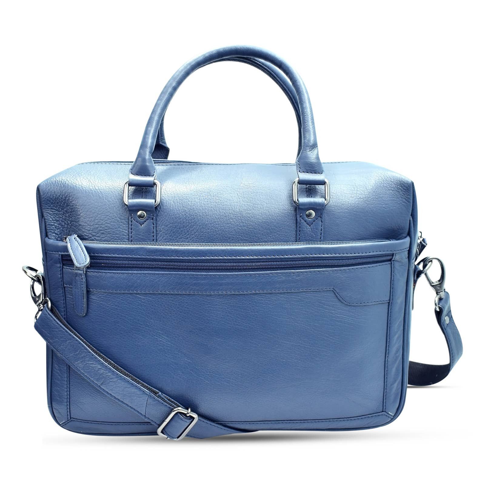 Handmade New Blue Leather Laptop Bag / Briefcase | Grailed