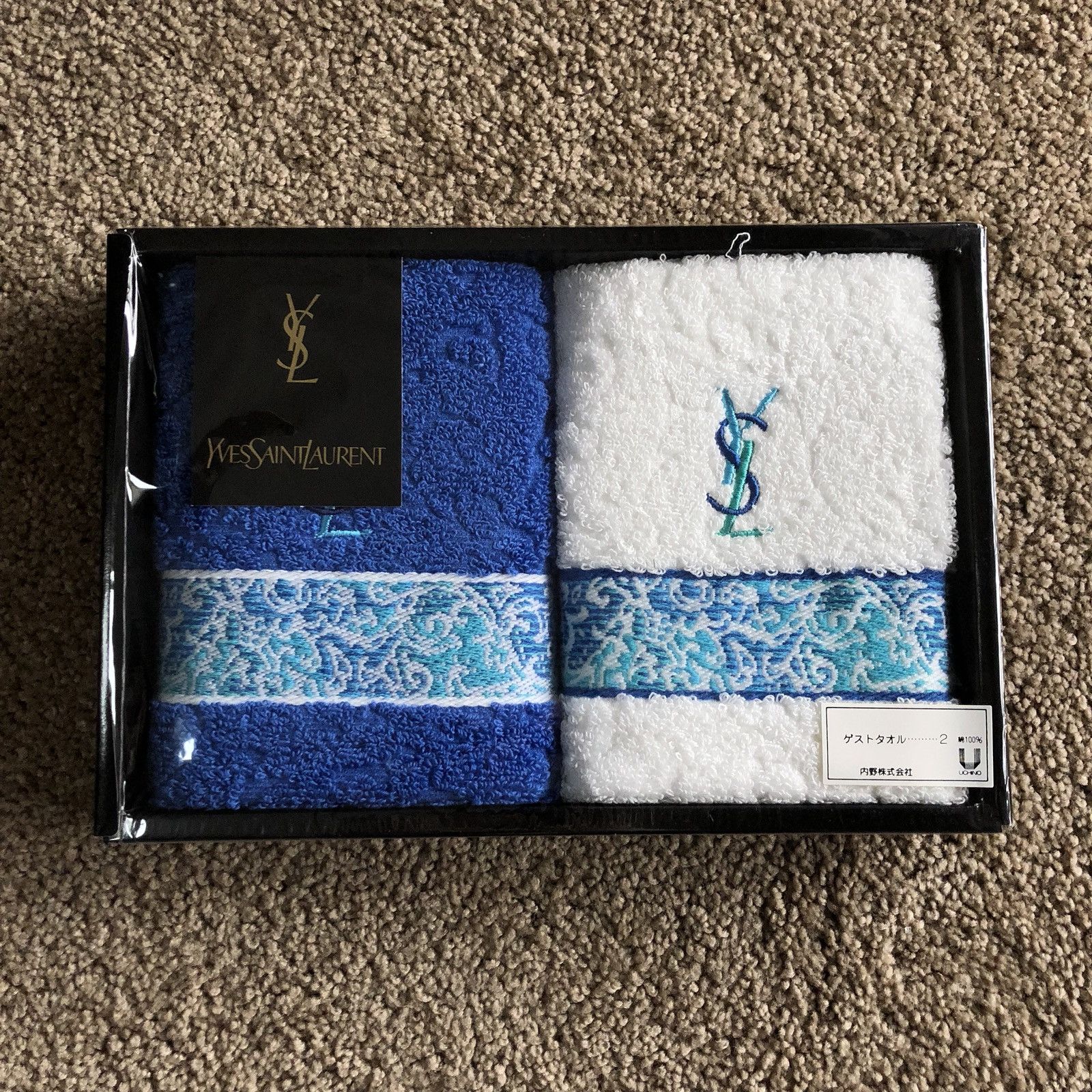 Yves Saint Laurent YSL Embroidered Hand Towel Set | Grailed