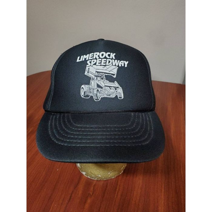 NASCAR Vintage Limerock Speedway Racing Hat Sprint Car Trucker Cap ...