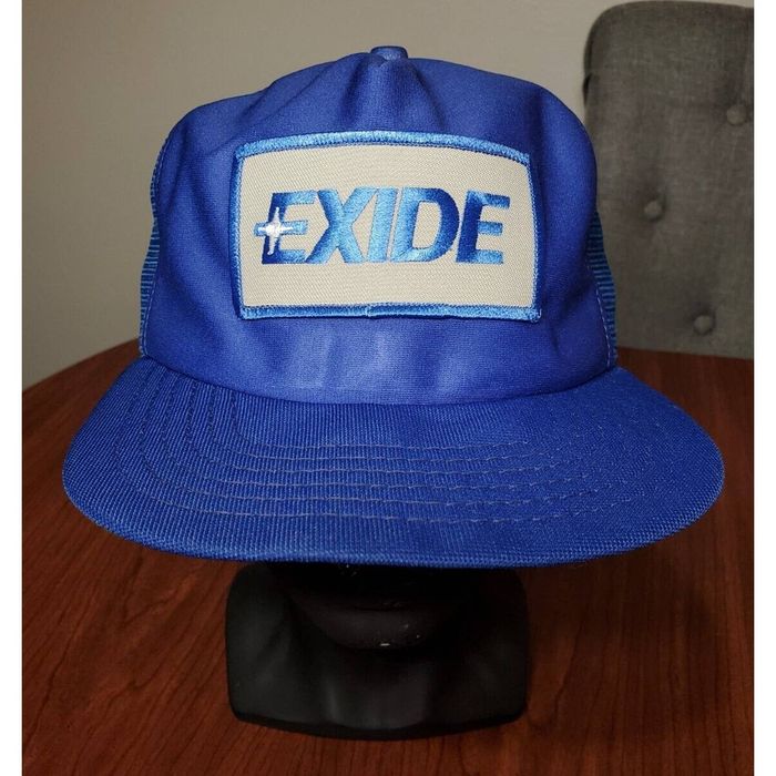 New Era Vintage Exide Batteries Trucker Hat Snapback Cap NASCAR 80s ...