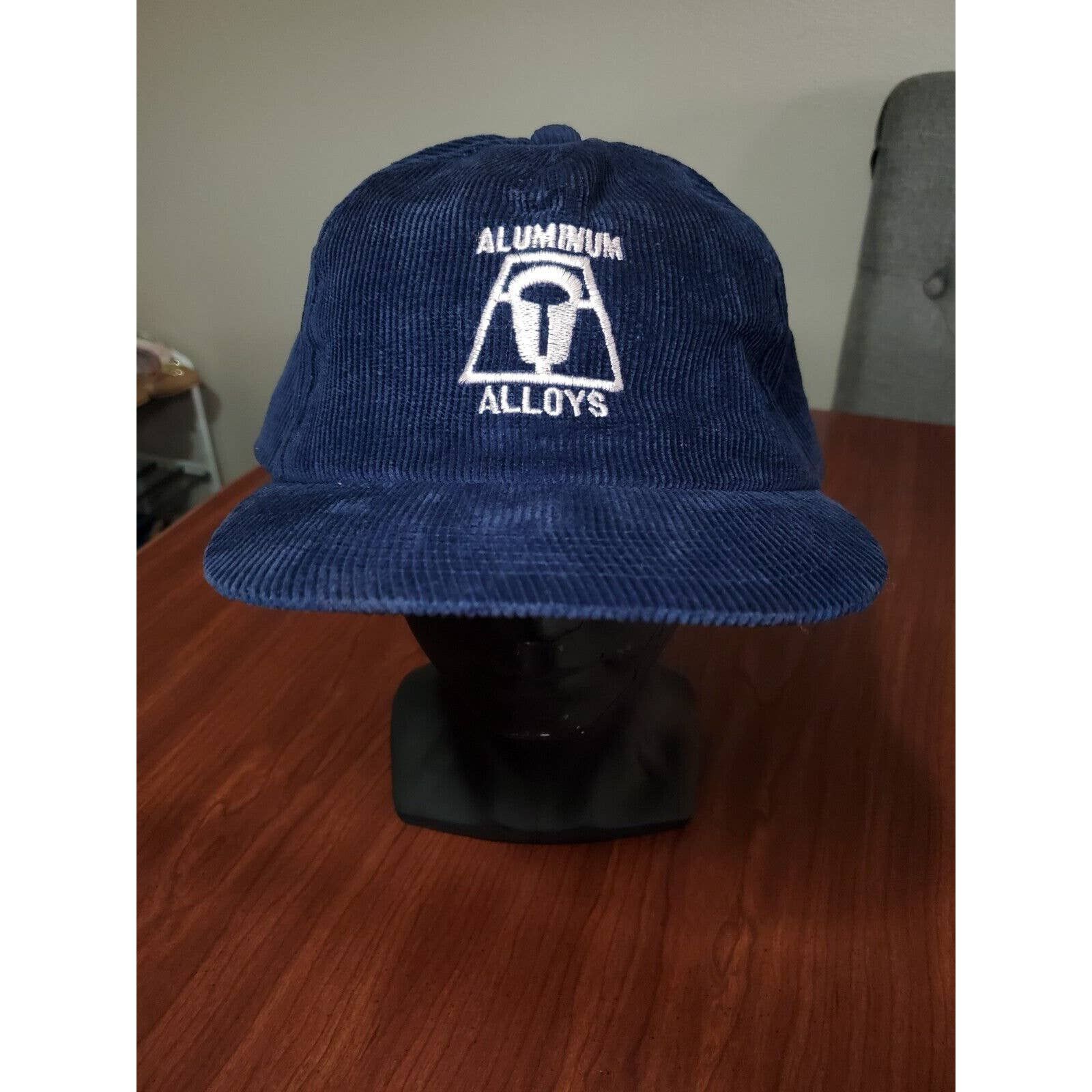 Hat Vintage Aluminum Alloys Hat Blue Corduroy Snapback Cap | Grailed