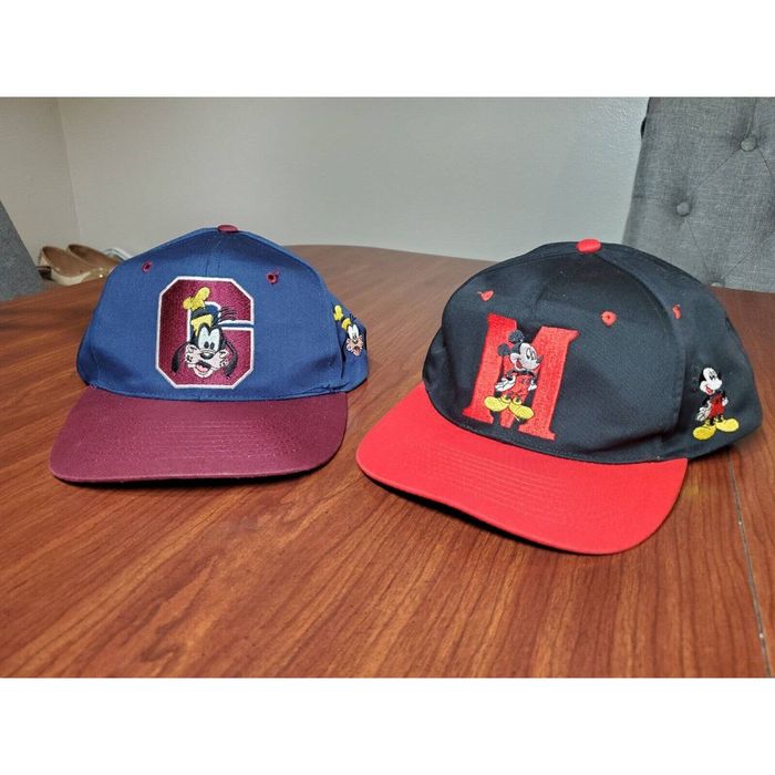 Disney Pair Vintage Disney Hats Mickey & Goofy Caps GOOFY DAMAGED | Grailed