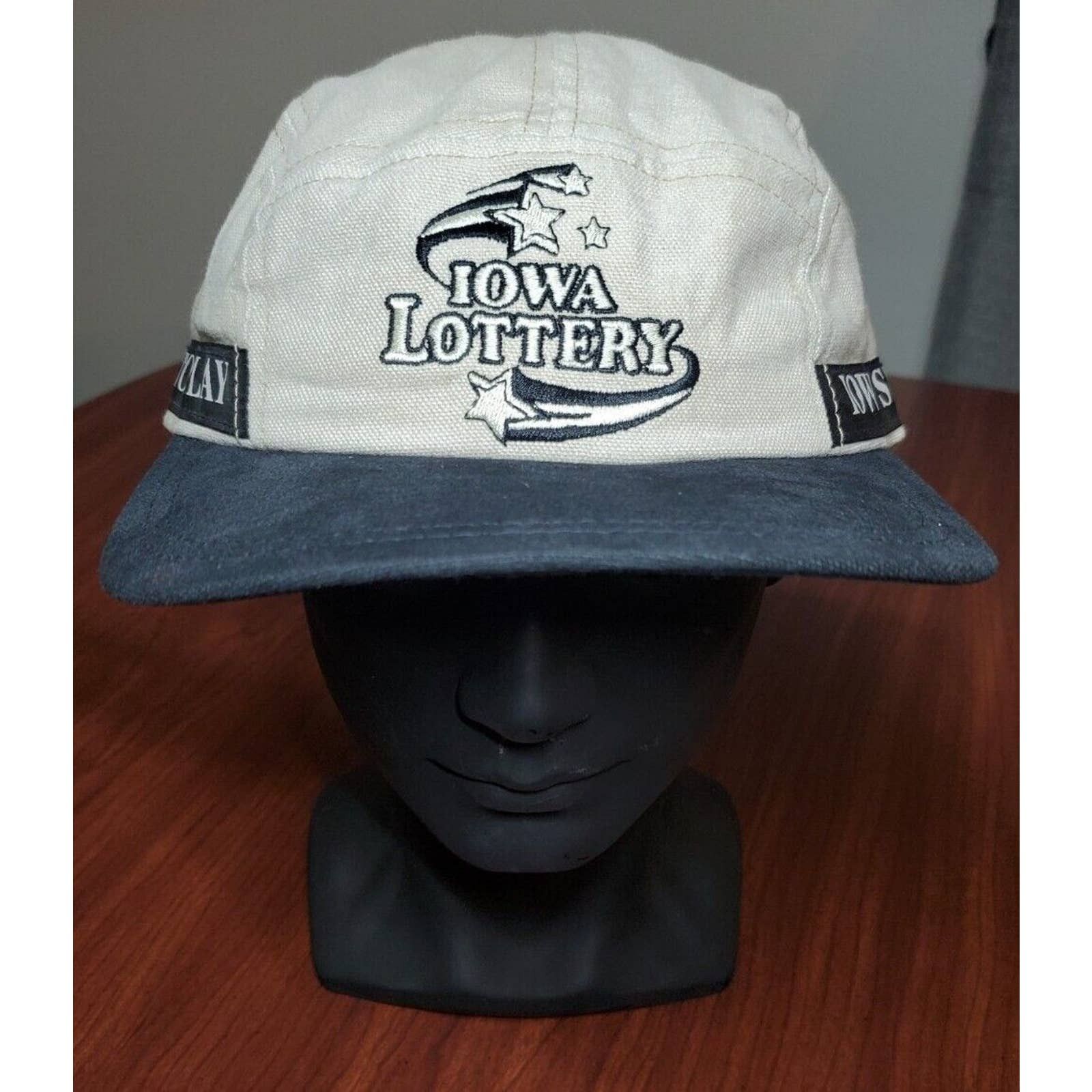 Hat Vintage Iowa Lottery Hat 5 Panel Cap 80s 90s Tan Lotto | Grailed