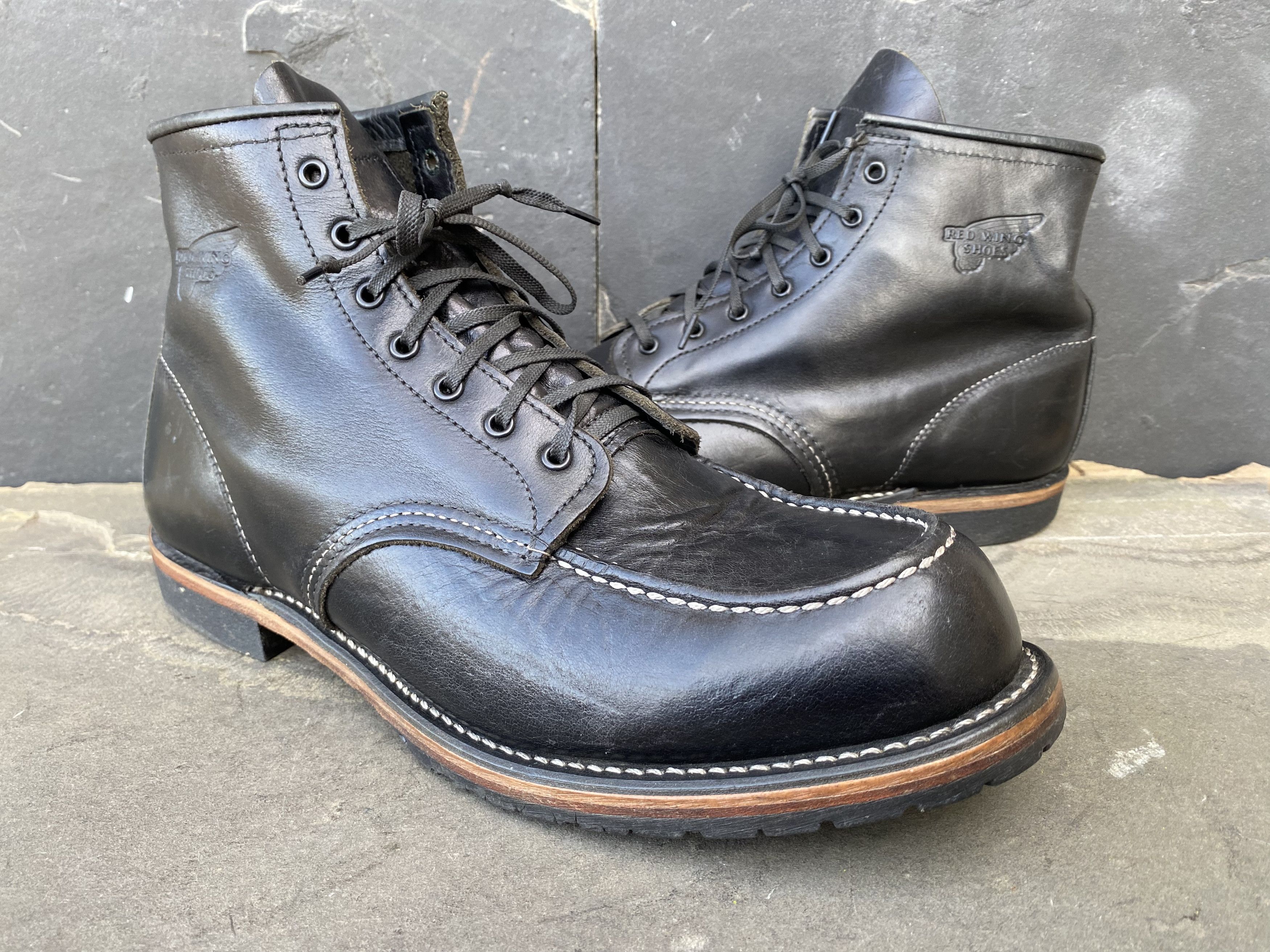 Red Wing Red Wing Shoes Heritage Beckman Boots Leather Black Moc Toe ...