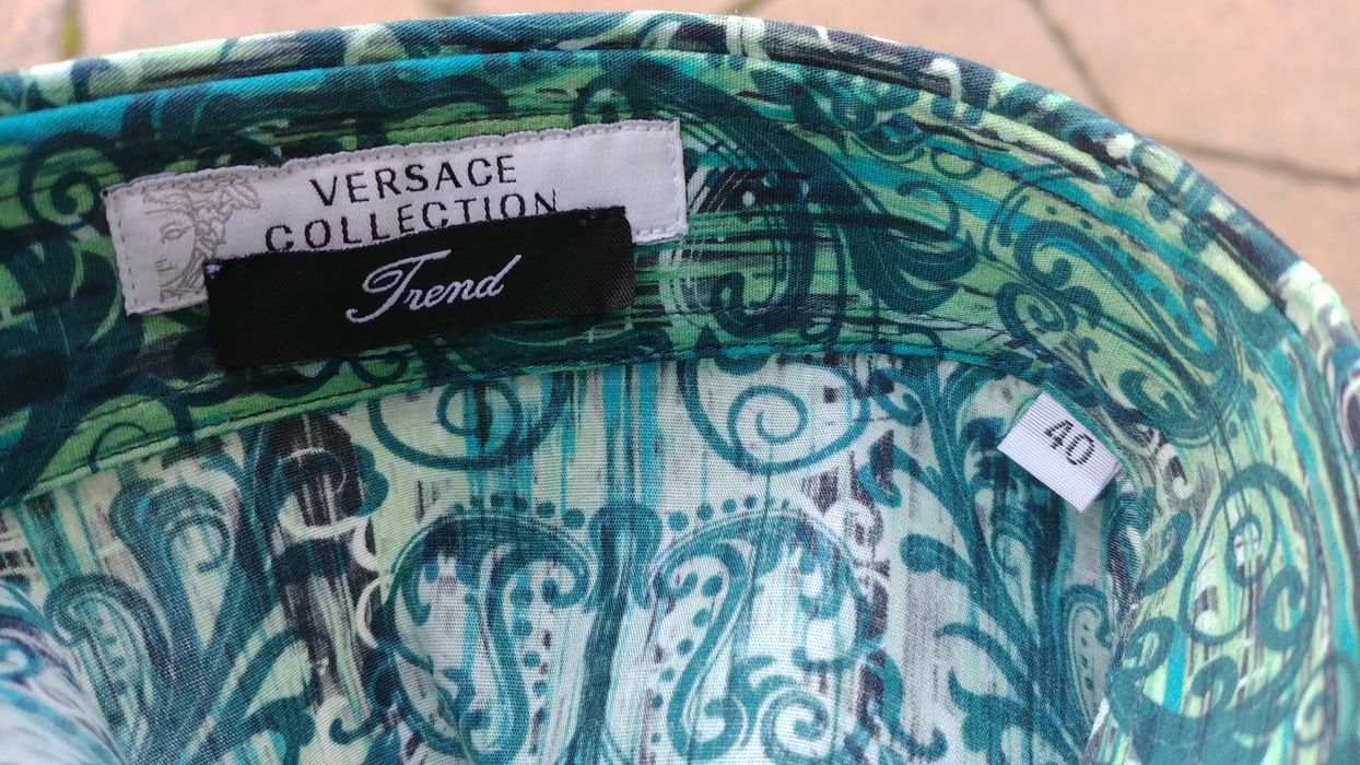 Versace Versace Collection Green Fantasia Floral Baroque Shirt | Grailed