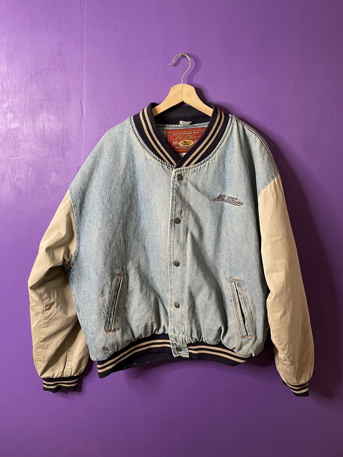 No Fear × Vintage Vintage 90s No fear logo essential denim jacket | Grailed