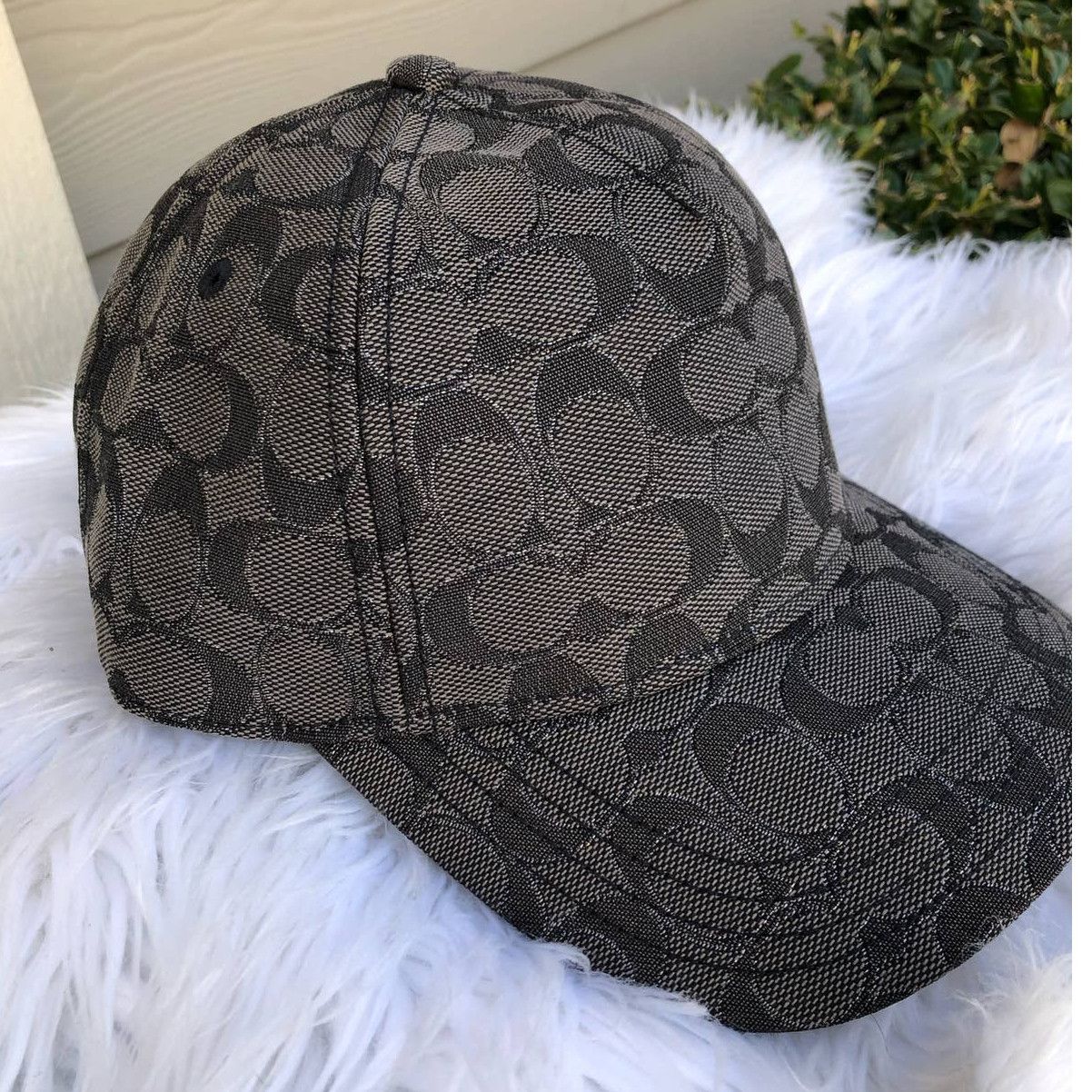 Coach New 🎀 Coach Baseball Hat In Metallic Signature | Grailed