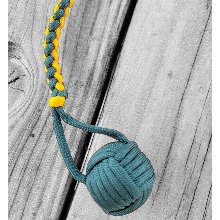 Handmade Packers Green and Gold Paracord Box Braid Keychain Lanyard ...