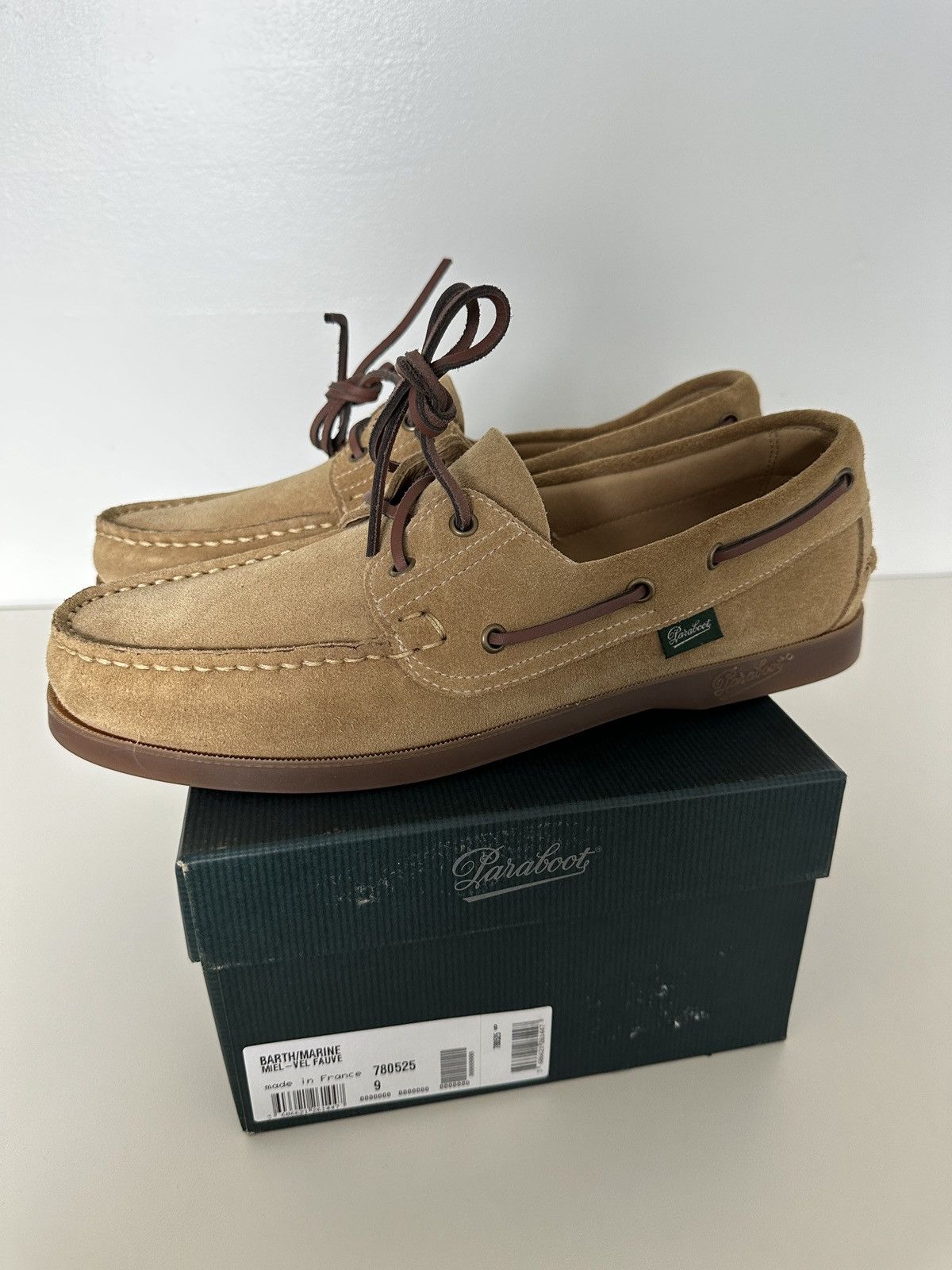 Paraboot Paraboot France Barth Velours Fauve Suede Boat UK 9 USA 10 ...