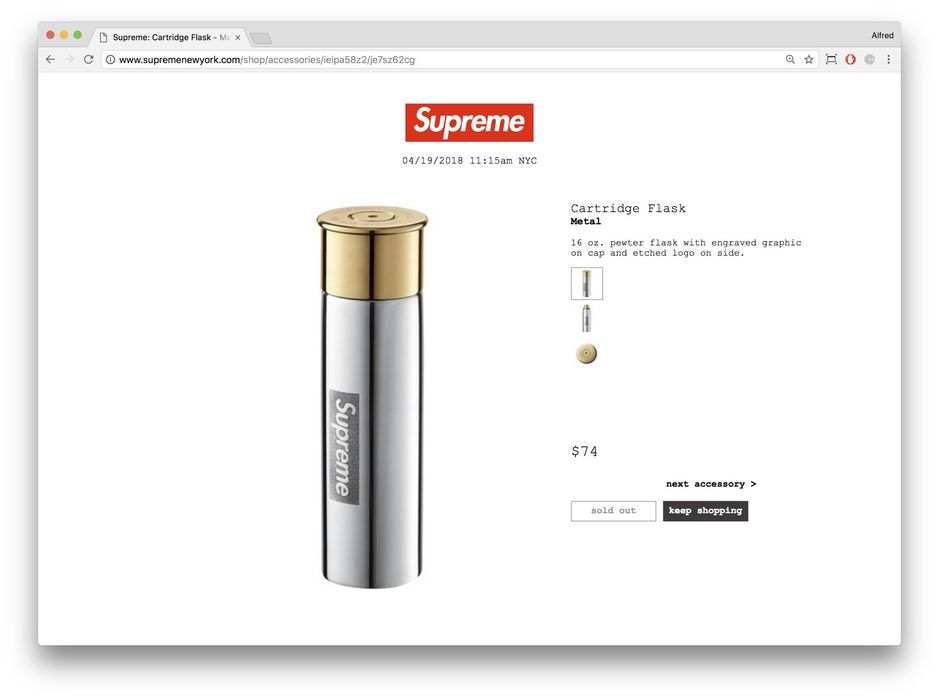 Supreme Supreme Pewter Bullet Flask | Grailed
