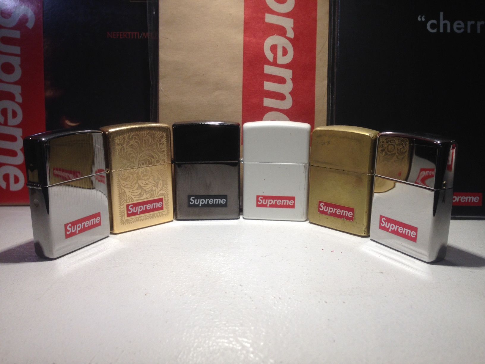 Supreme Complete Zippo Set | Grailed