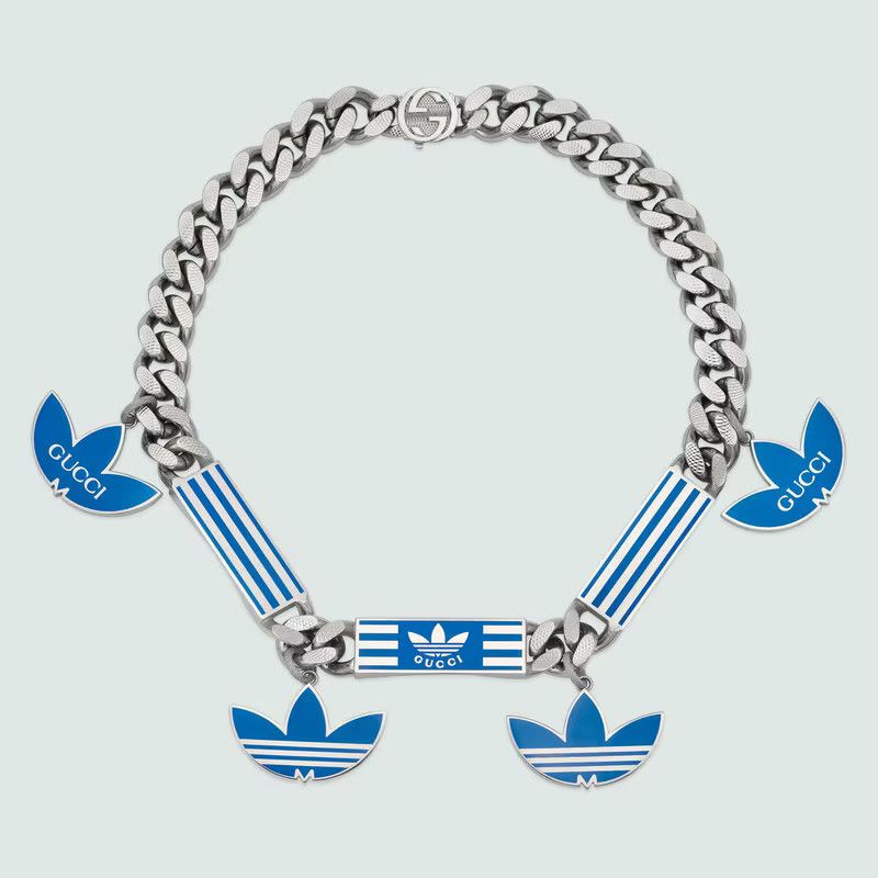 Adidas GUCCI NECKLACE GG LOGO JEWELRY GOLD SILVER MONOGRAM | Grailed