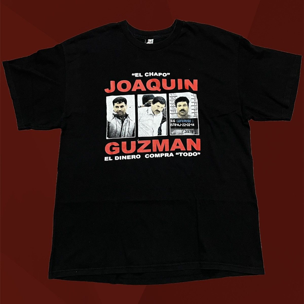 Mexicana × Vintage El Chapo Joaquín Guzmán Loera JGL Mexico Cartel Tee ...