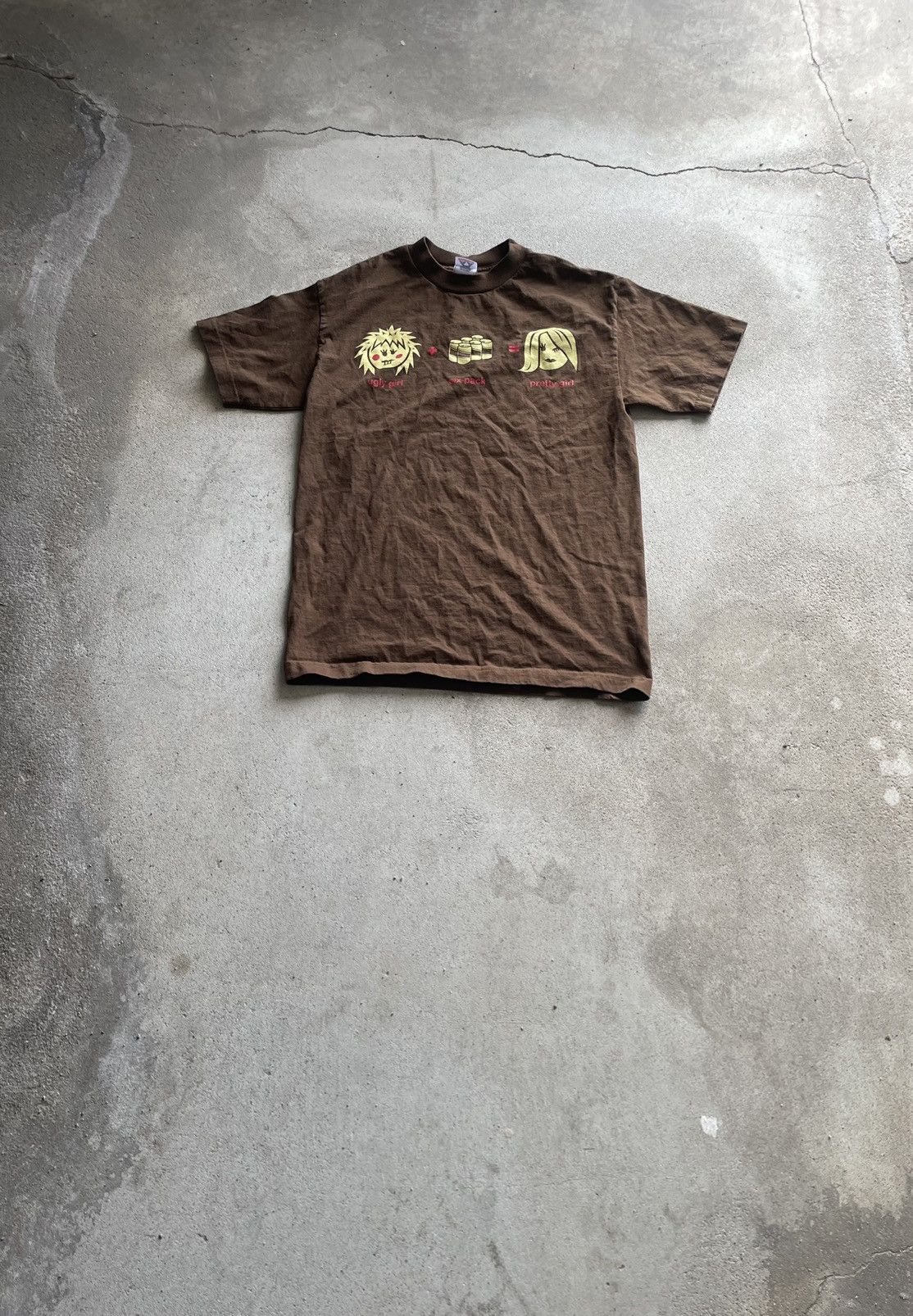 Vintage Vintage y2k ugly girl plus six pack offensive t shirt | Grailed