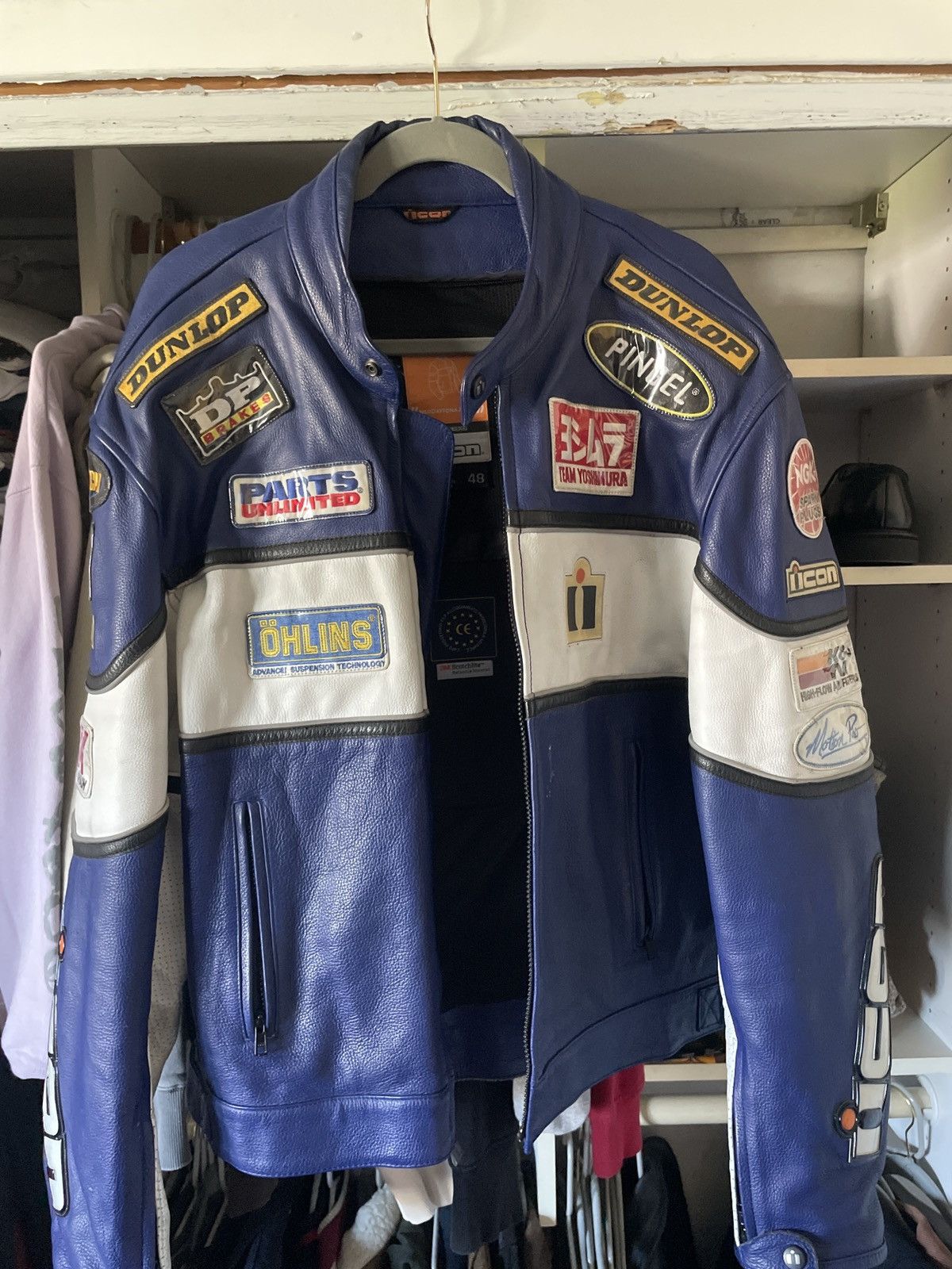 ICON Motorsports Vintage team yoshimura all leather racing jacket | Grailed