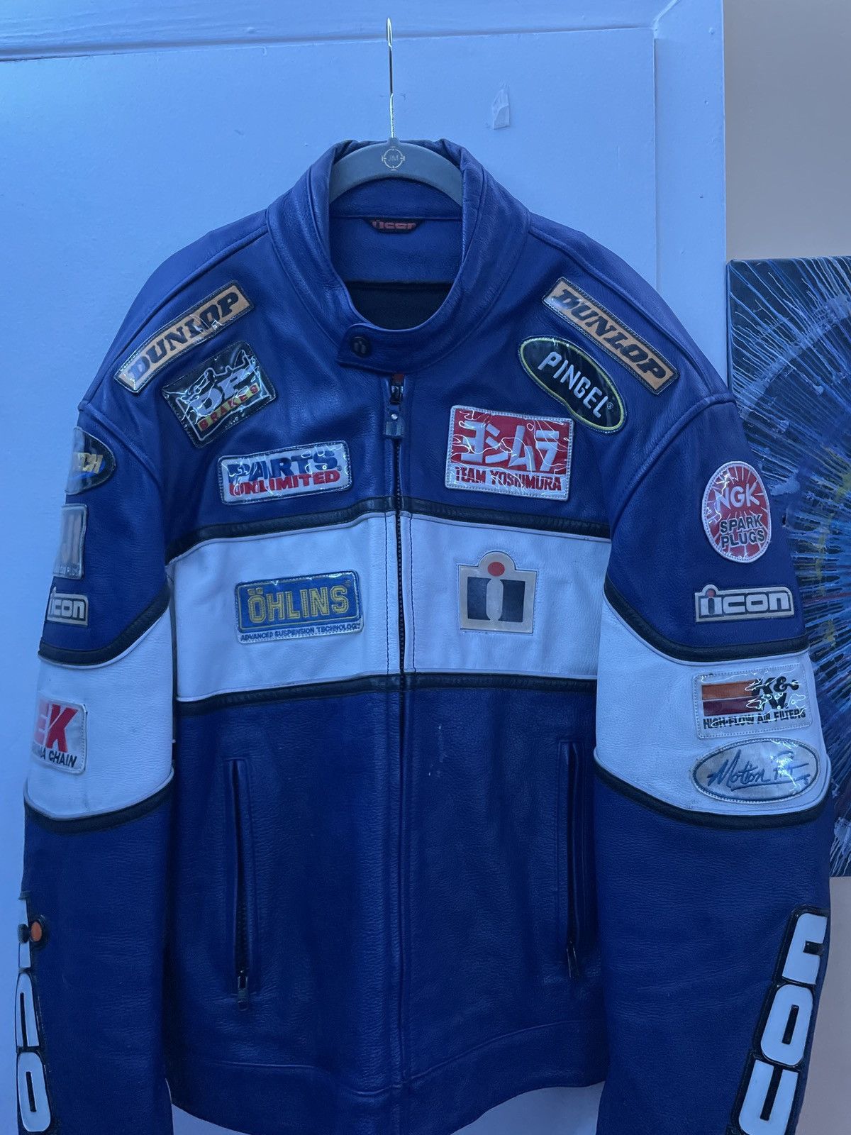 ICON Motorsports Vintage team yoshimura all leather racing jacket | Grailed