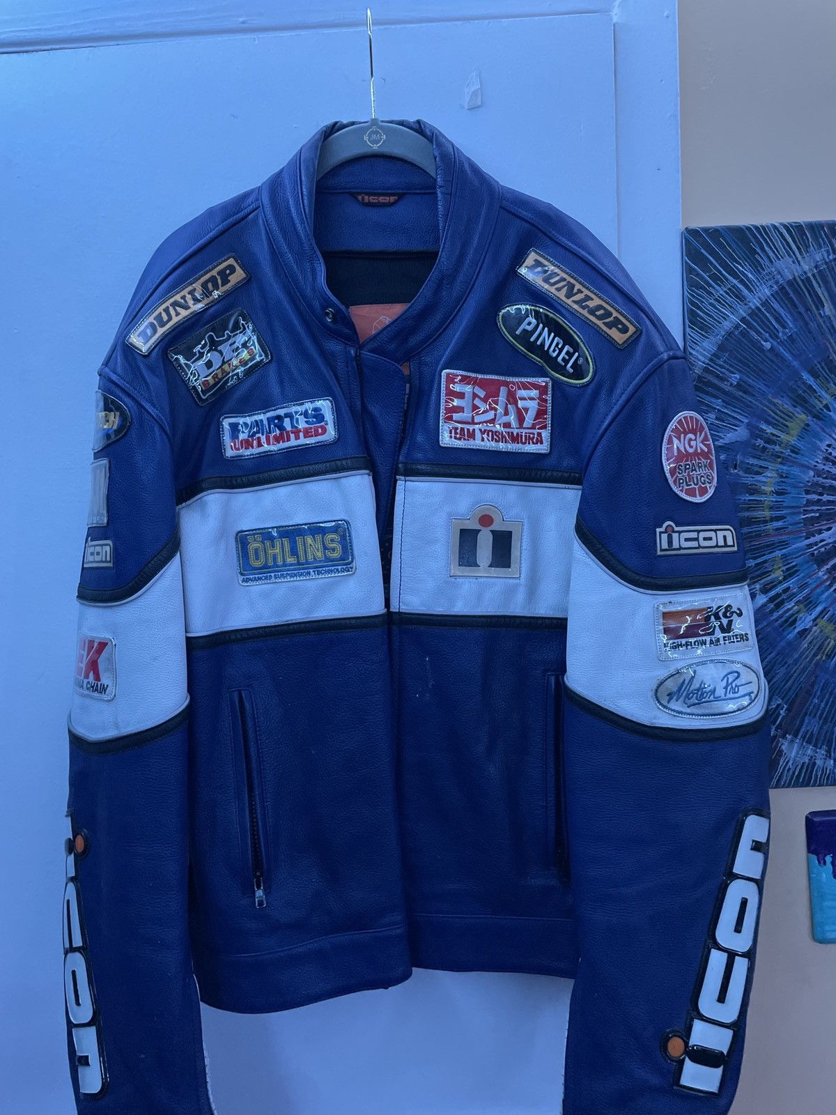 ICON Motorsports Vintage team yoshimura all leather racing jacket | Grailed