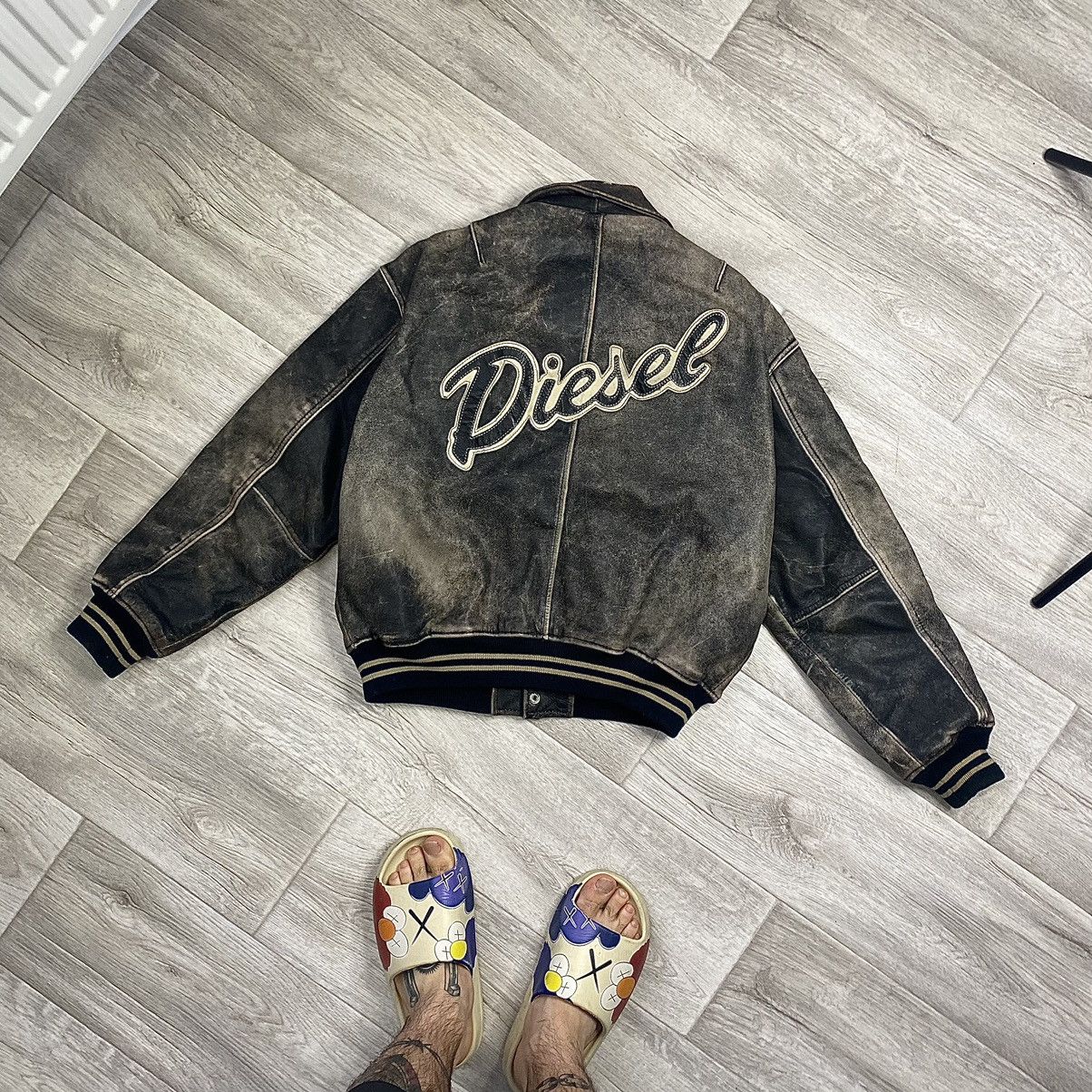 Vintage VINTAGE DIESEL LEATHER JACKET COLORADO HIDE LEATHER VARSITY ...