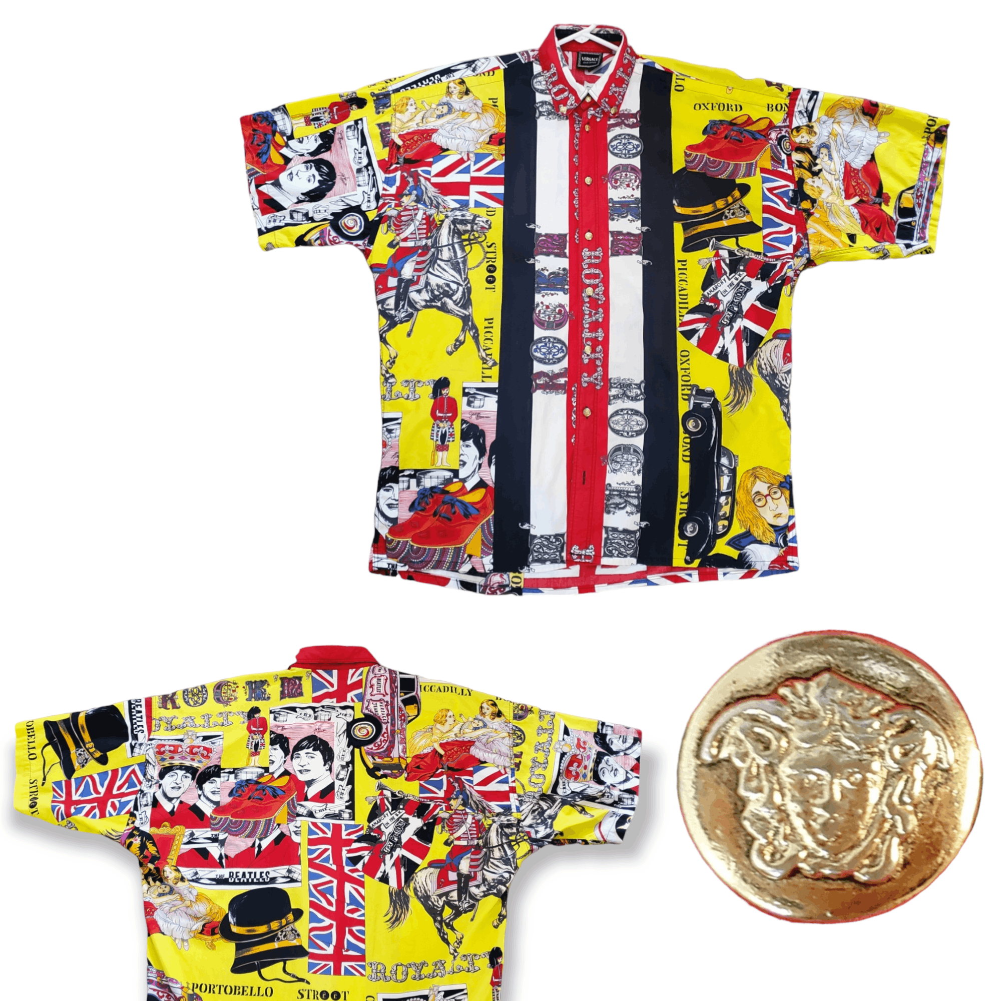 Versace Versace Vintage 90's Beatles Sex Pistols Graphic Shirt L | Grailed