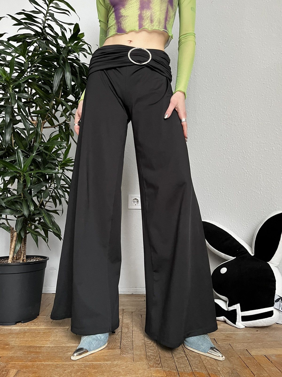 Vintage Low Waist Sexy Bell Bottom Extra Flare Tights 00s y2k | Grailed