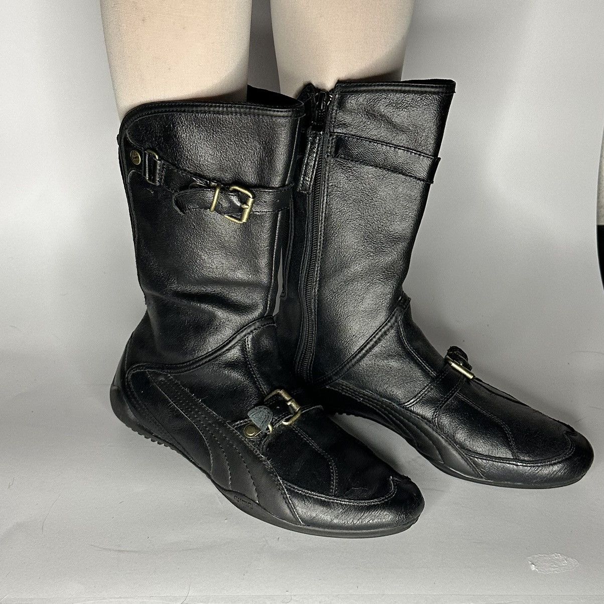 Vintage Puma vintage boots 90s y2k wrestling/boxing moto biker shoes ...