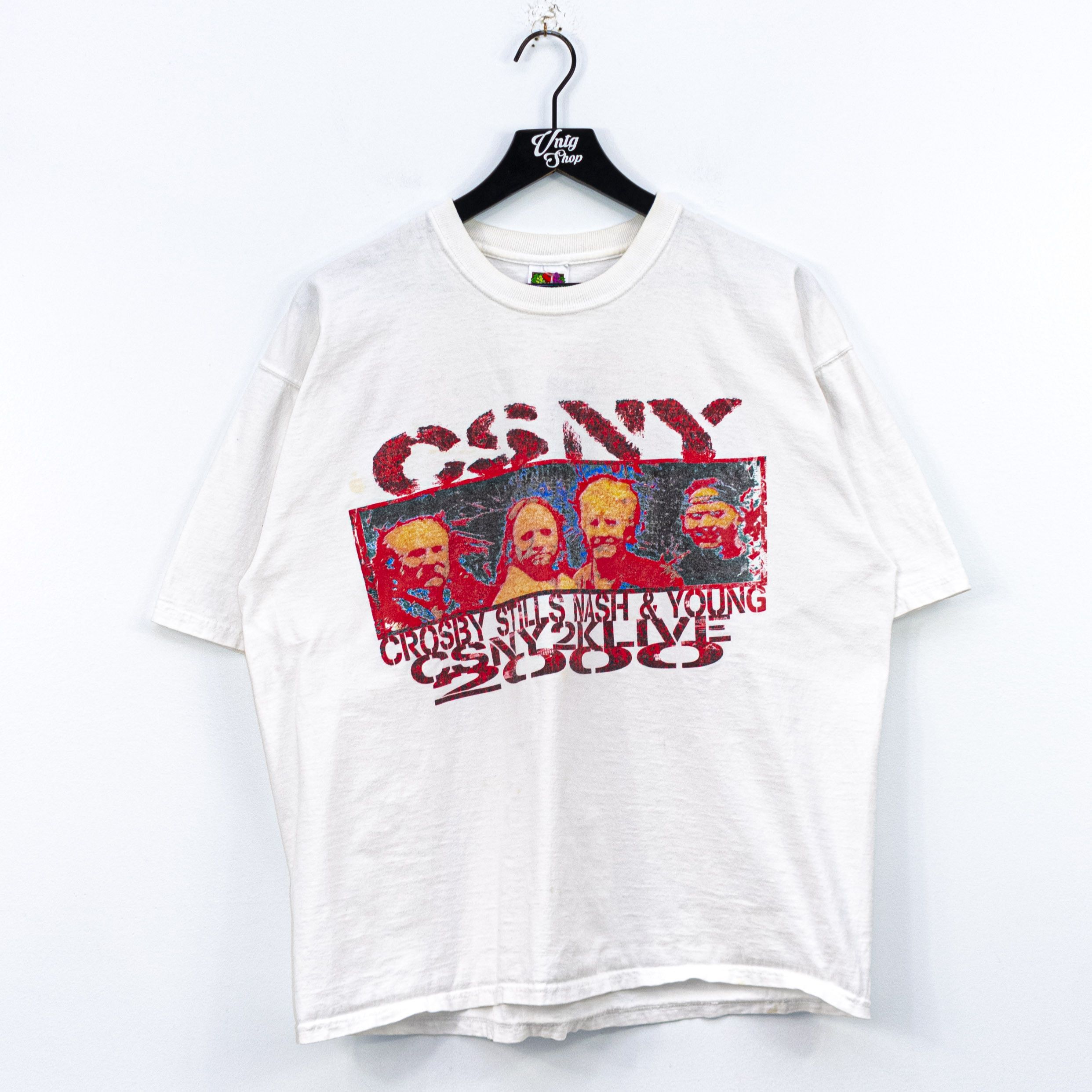 Vintage 2000 Crosby Stills Nash & Young CSNY 2K Live Tour T-Shirt | Grailed