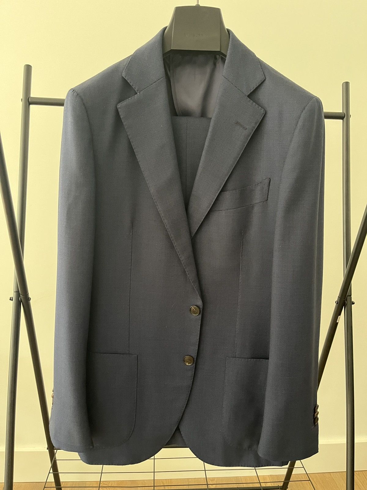 Suitsupply Jort birdseye 3 roll 2 full canvas suit | Grailed