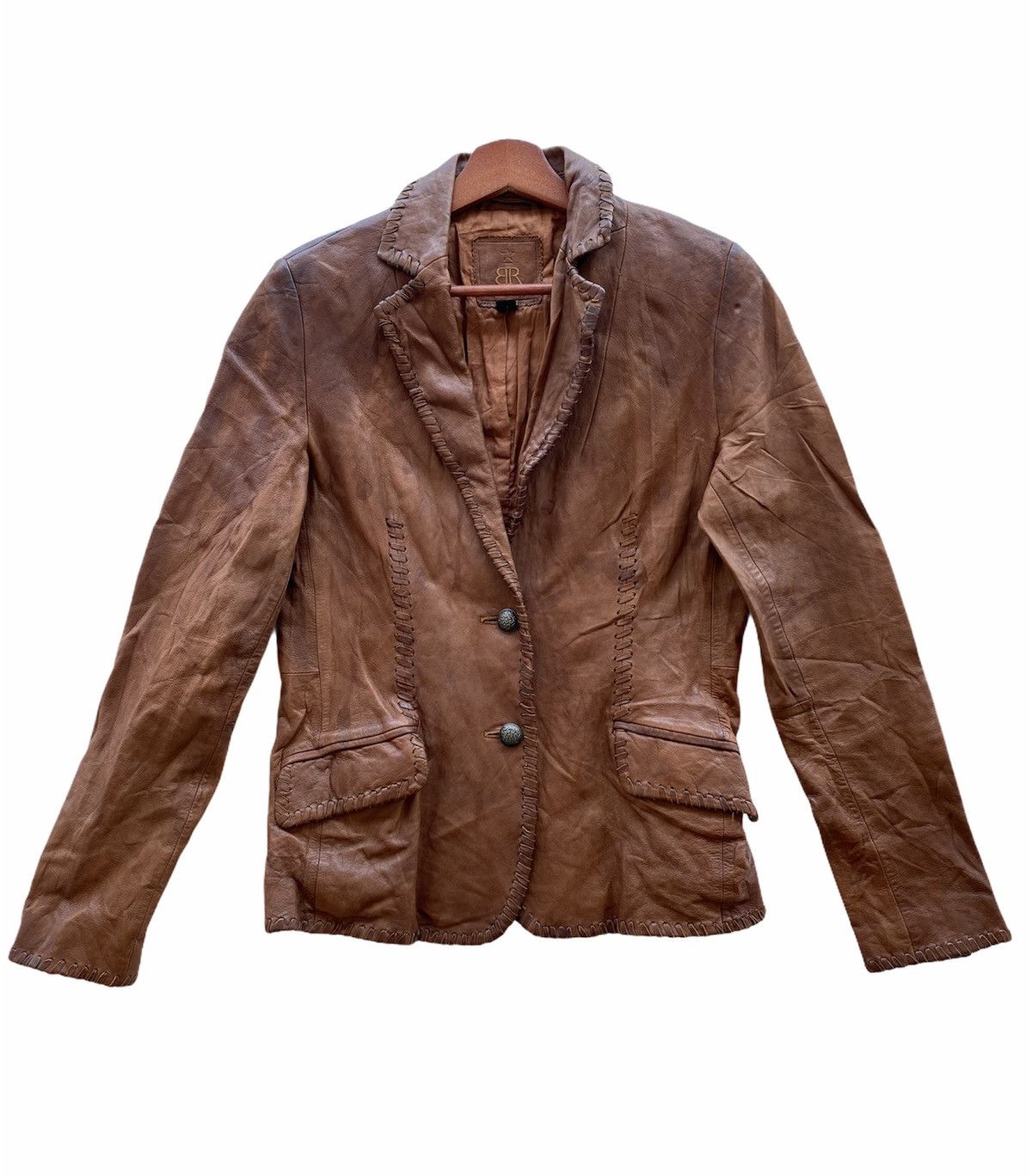 Genuine Leather Rising Star BR Double Collar Leather Jacket | Grailed