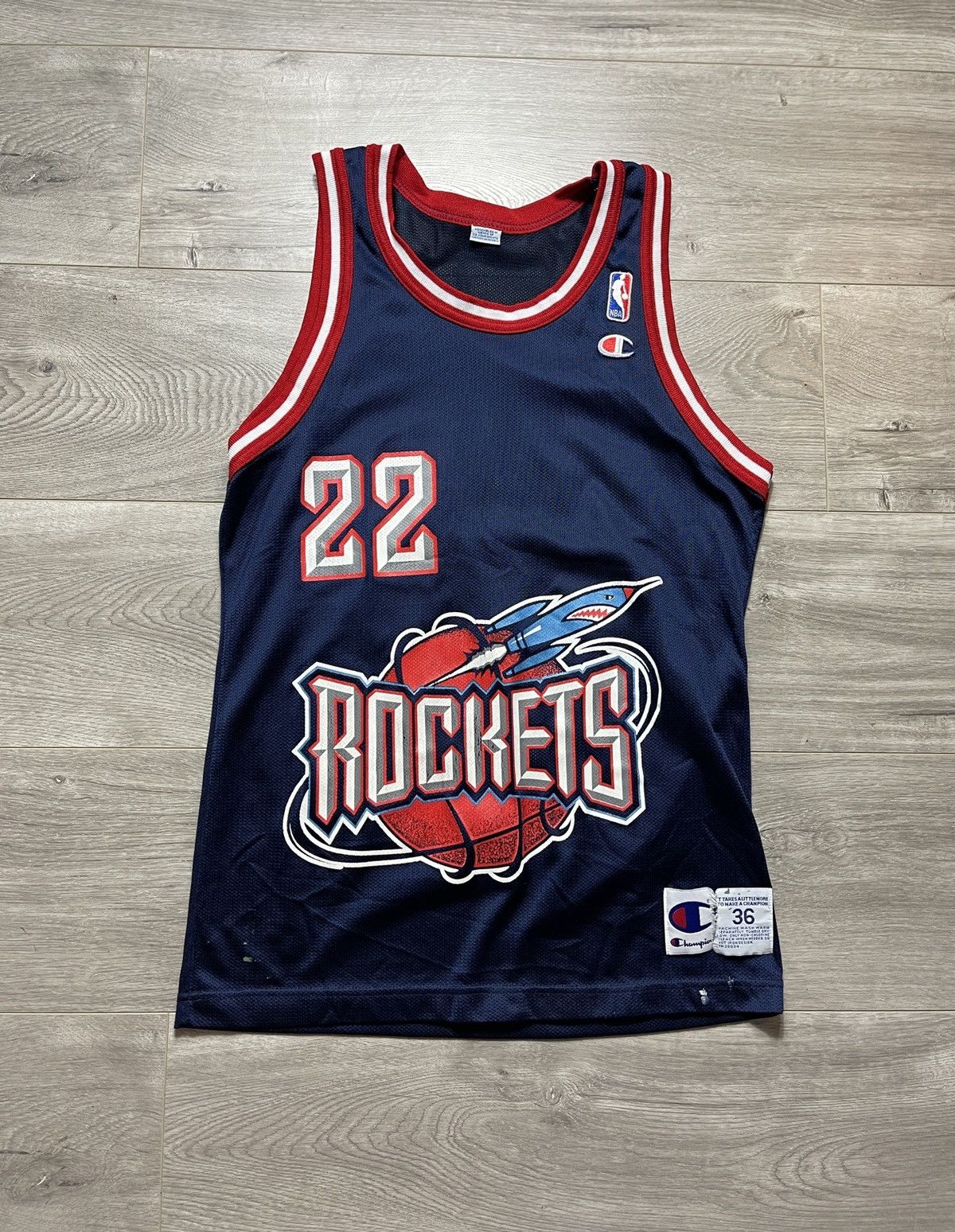 Vintage Vintage 90’s Clyde Drexler Houston Rockets Champion Jersey ...