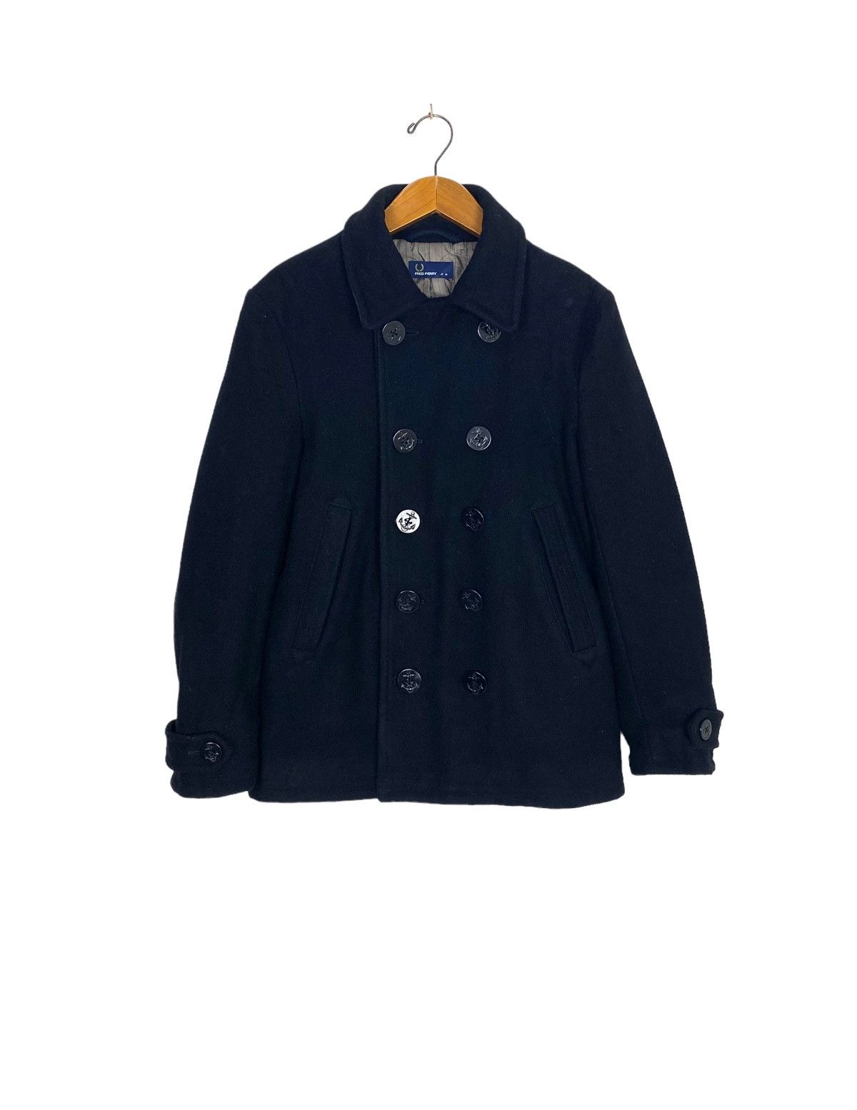 Fred Perry Rare‼️ Fred Perry Wool Pea Coat | Grailed