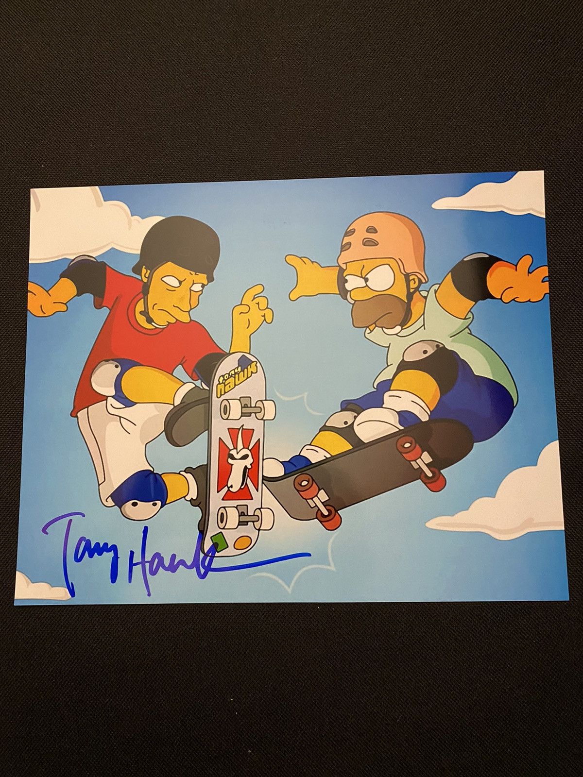 Tony Hawk Tony Hawk signed Simpsons photo Powell Peralta | Grailed