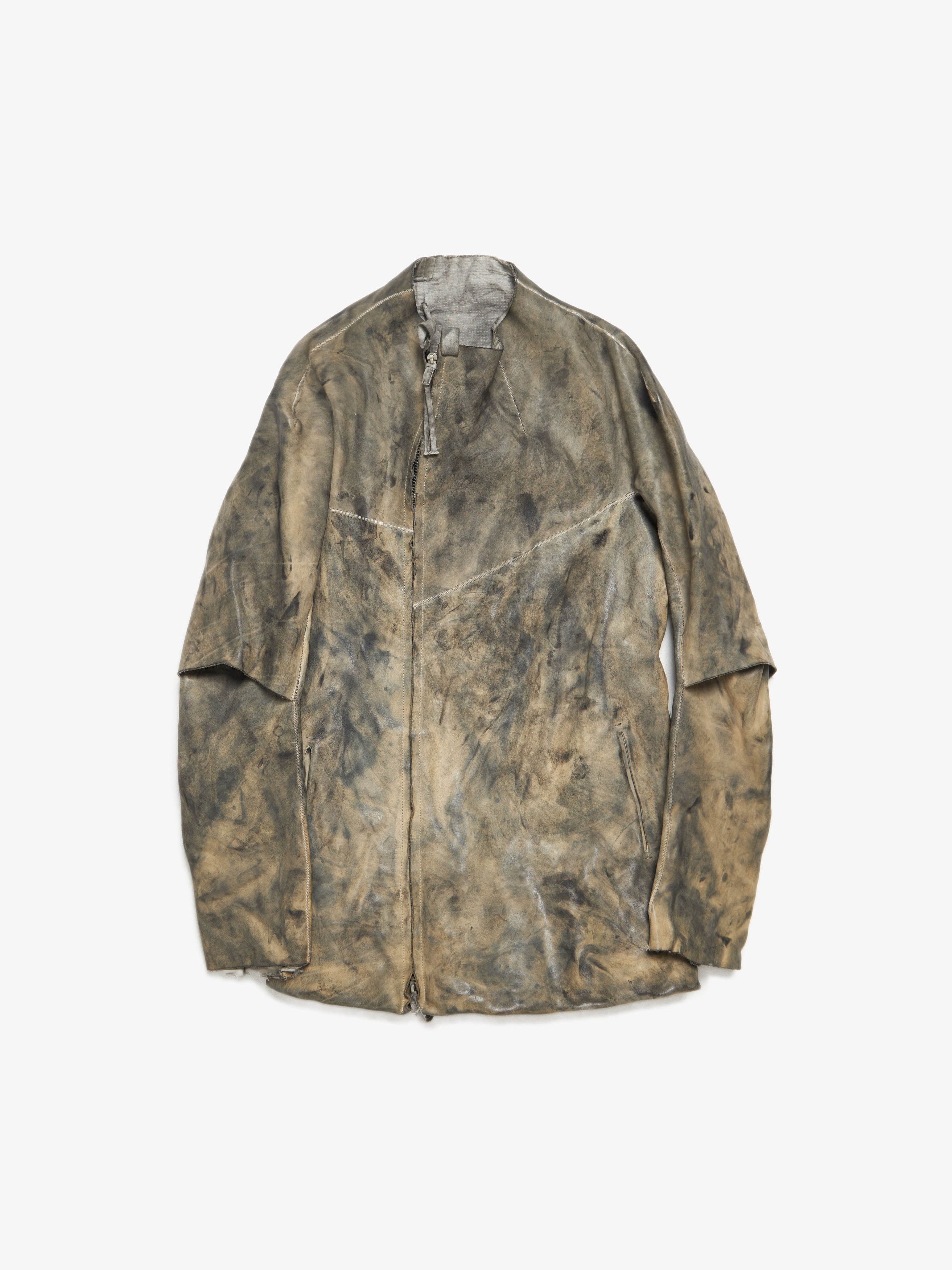 Boris Bidjan Saberi Faded Gray Assymetric Zipped Jacket | Grailed
